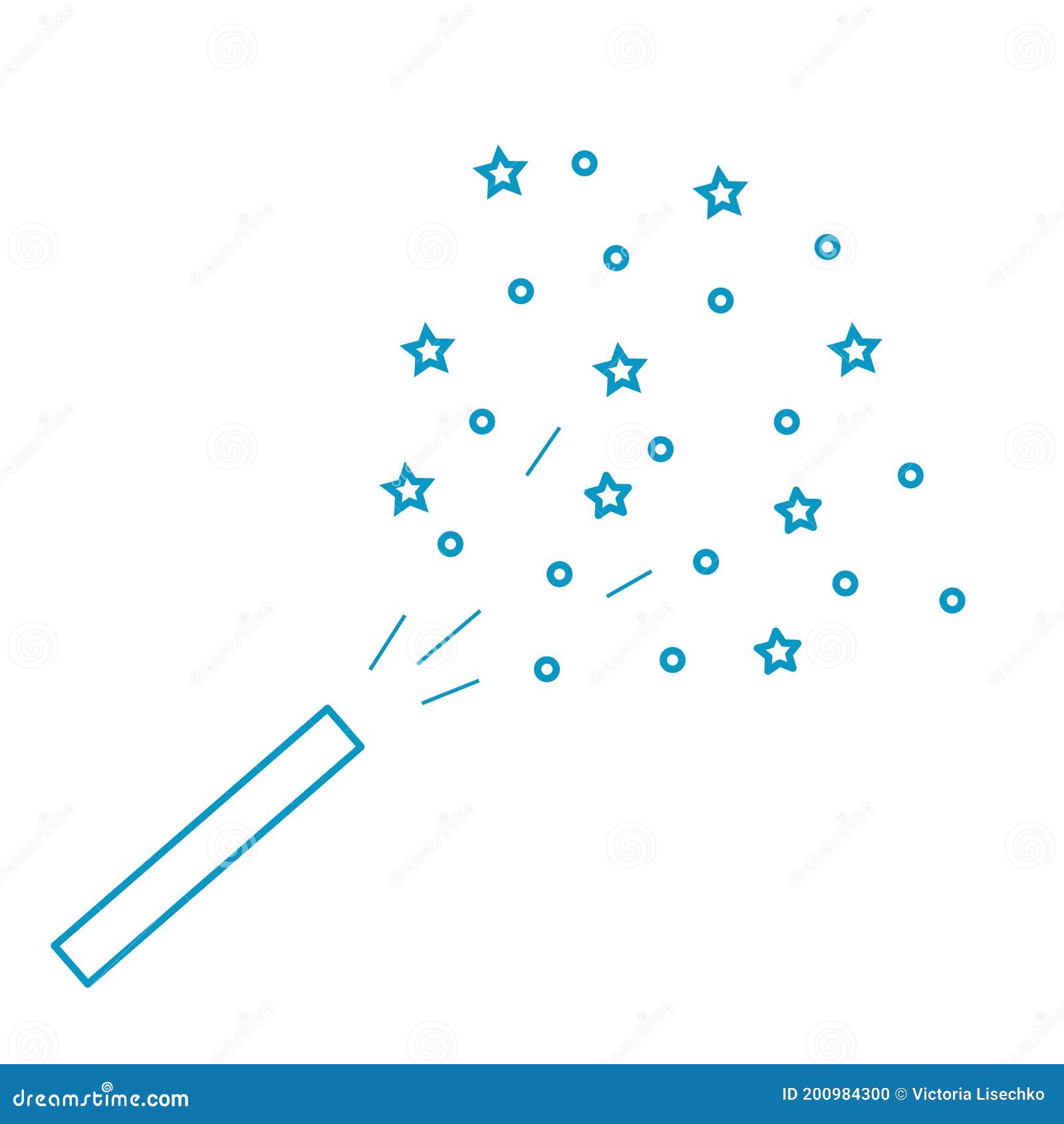 Firework. Christmas Cracker. Blue Color. Vector, Illustration Stock ...