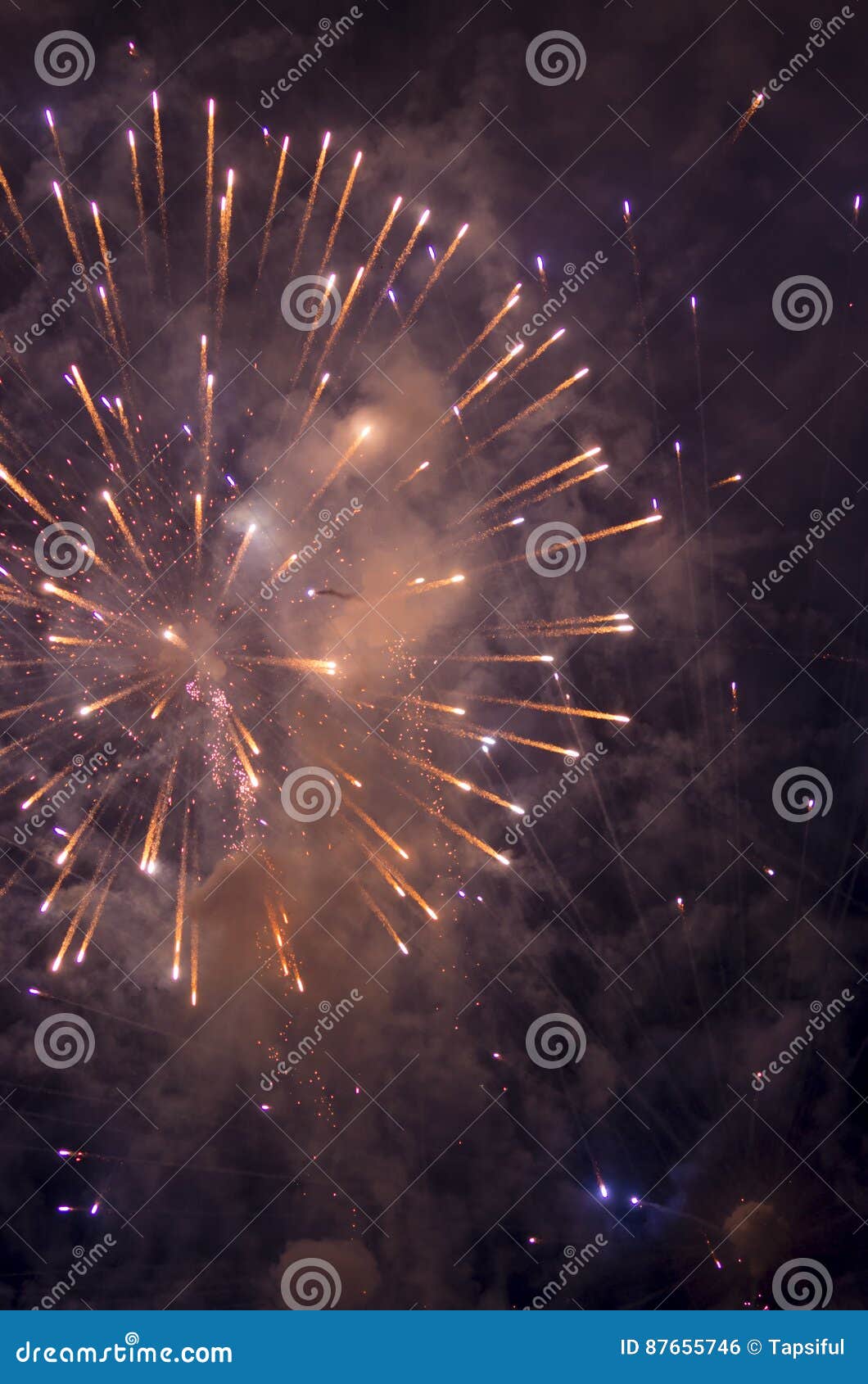 Firework stock photo. Image of spectacular, year, explosion - 87655746