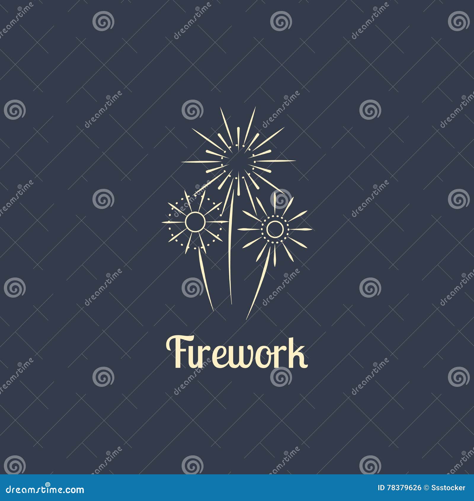 Firework Company Logo Design Illustration Stock Vector - Illustration ...
