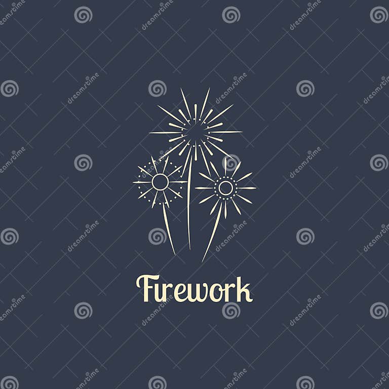 Firework Company Logo Design Illustration Stock Vector - Illustration ...