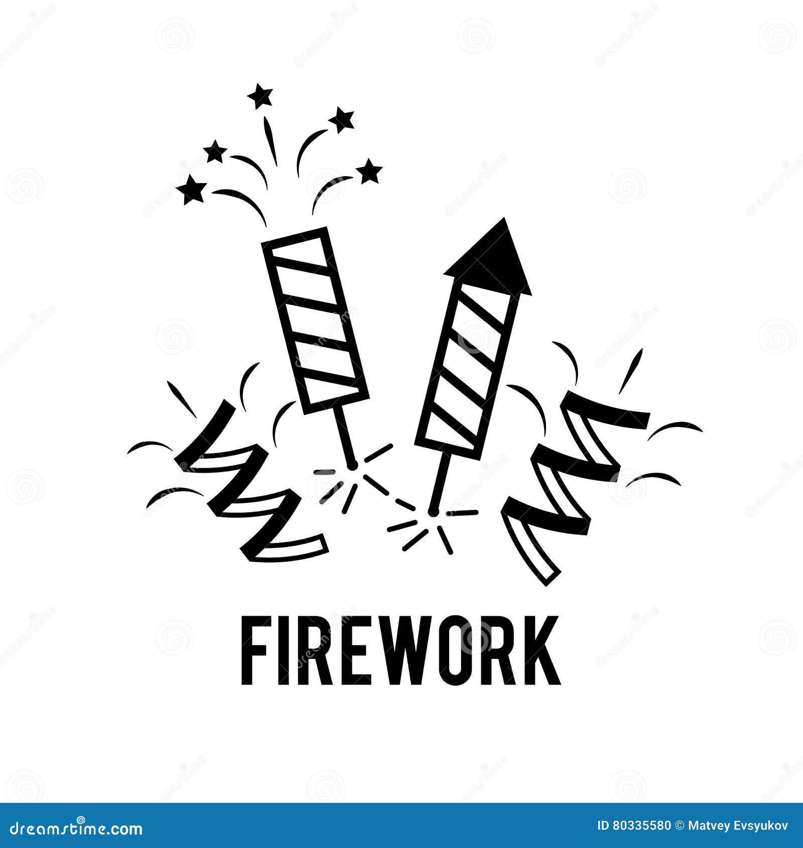 Firework Company Logo Design Stock Illustration - Illustration of retro ...