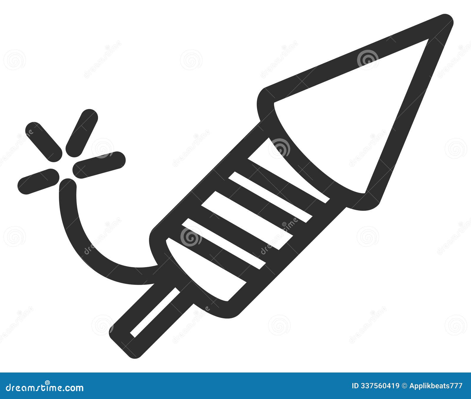 Firework Cracker Icon Color Outline Vector | CartoonDealer.com #237859842