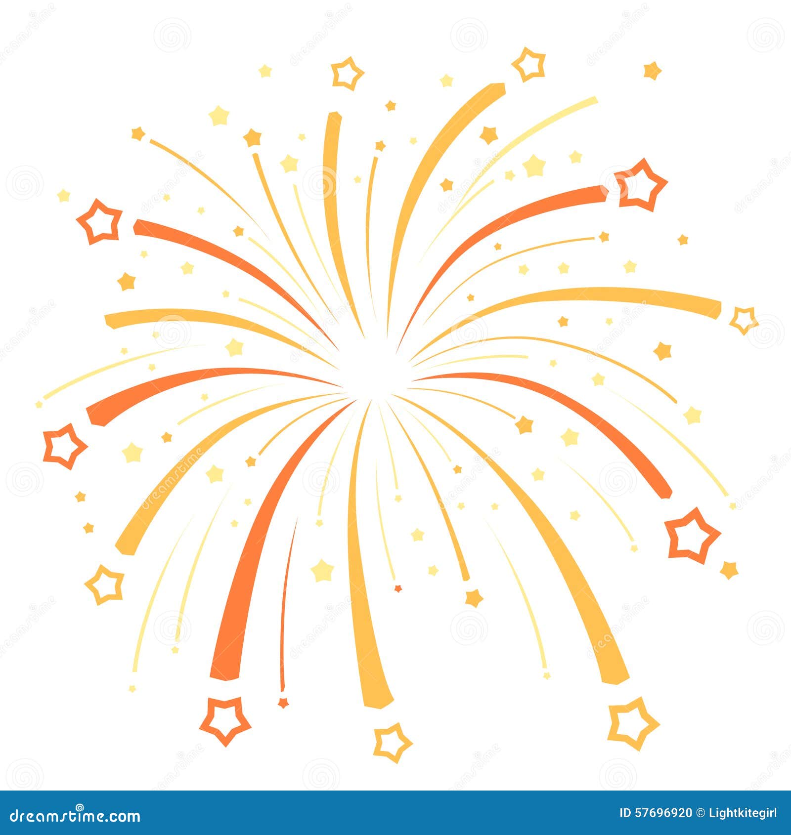 Yellow Fireworks Clipart