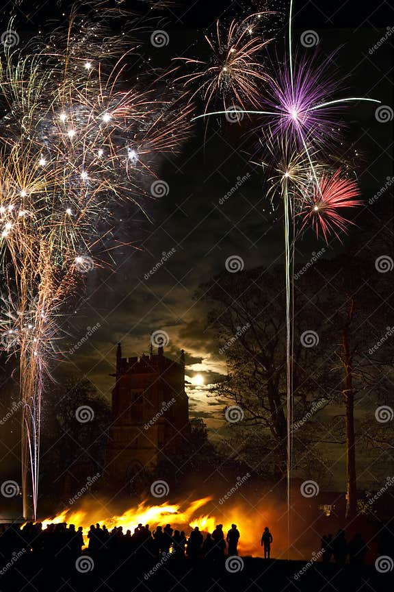 Firework Display - 5th November - England Stock Photo - Image of ...