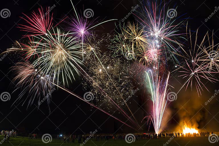 Firework Display - 5th November - England Stock Photo - Image of rocket ...