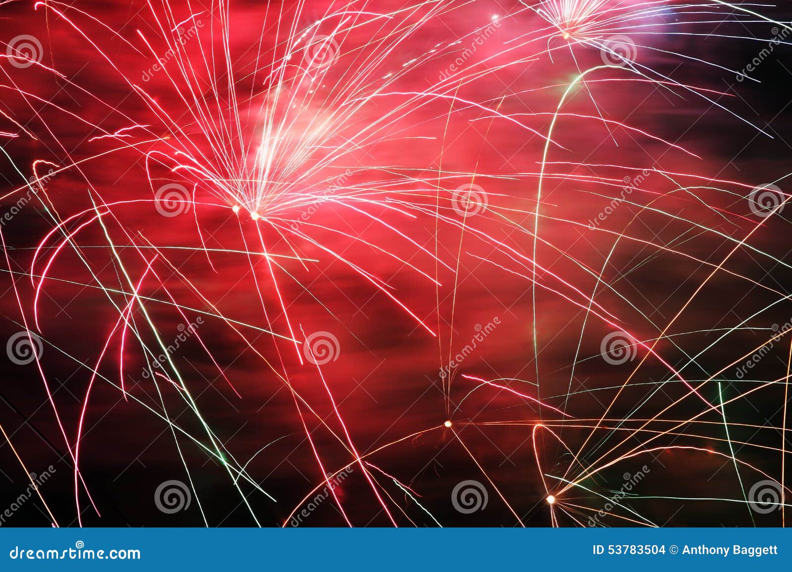 Firework display stock photo. Image of motion, light - 53783504