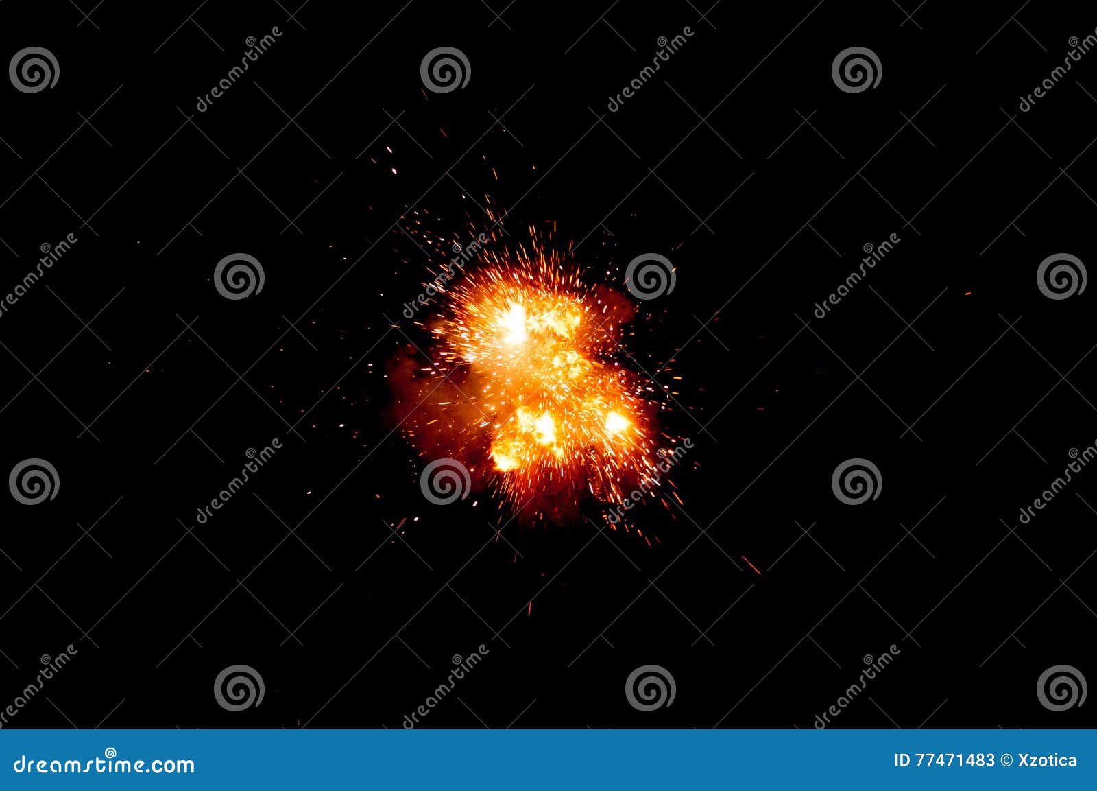 Firework explosion stock image. Image of blaze, chemical - 77471483