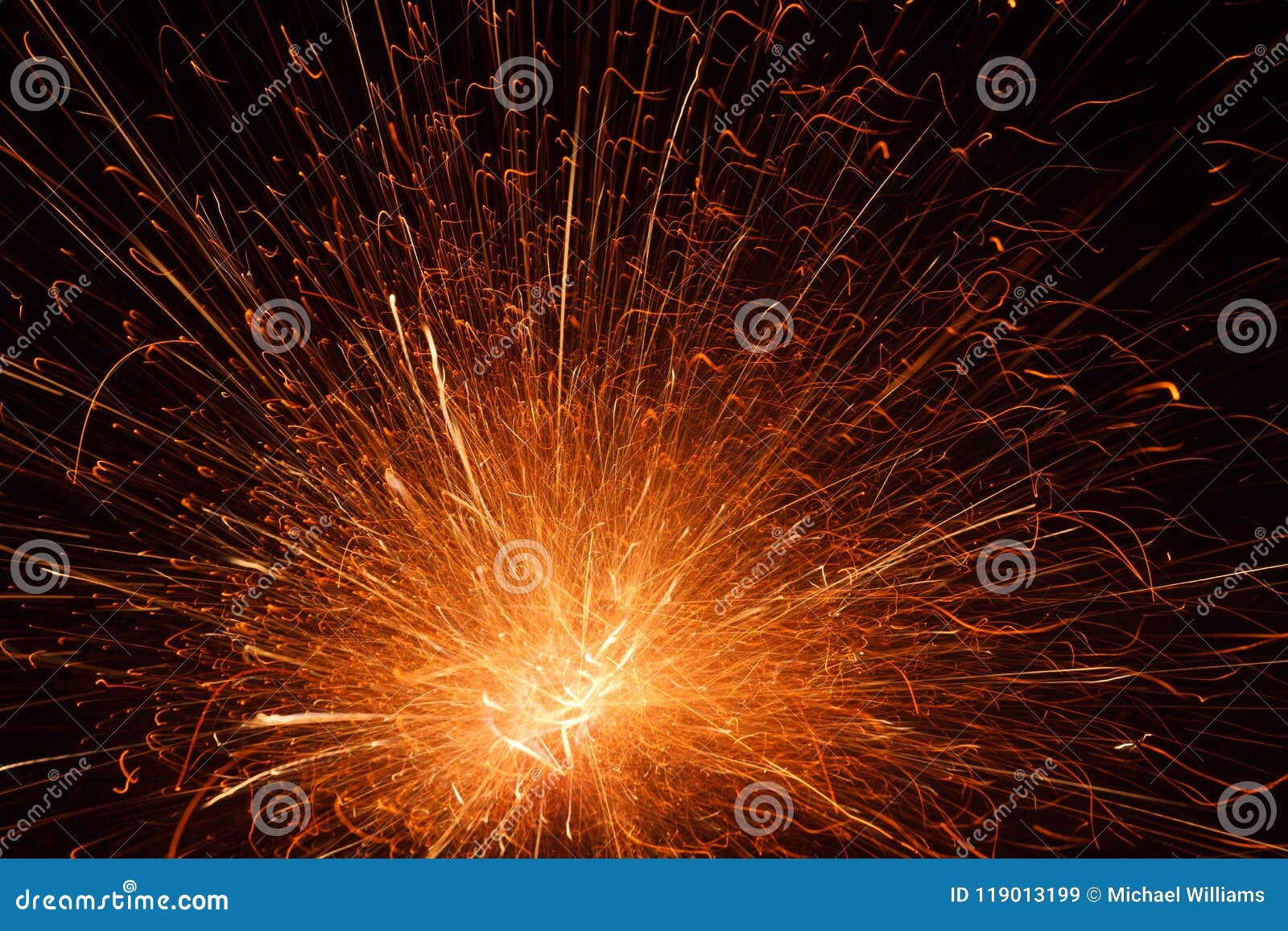 Firework Explosion Filling Frame with Sparks Stock Image - Image of ...