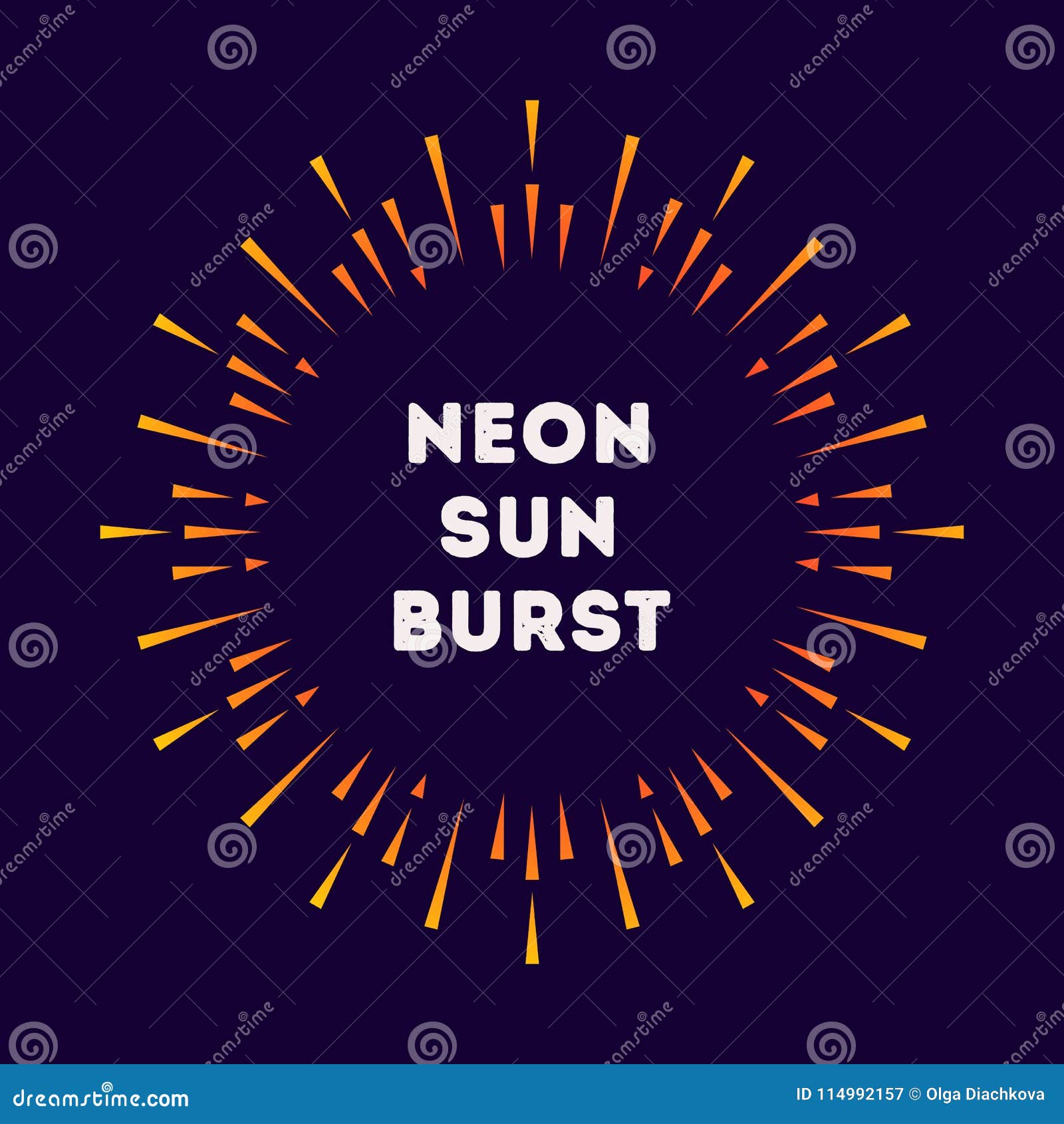 Firework Explosion. Neon Sunburst Colorful Style, Star, Rays of Light ...