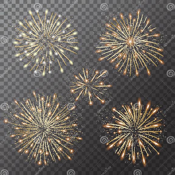 Firework Explosion in Night. Firecracker Rocket Bursting in Big ...