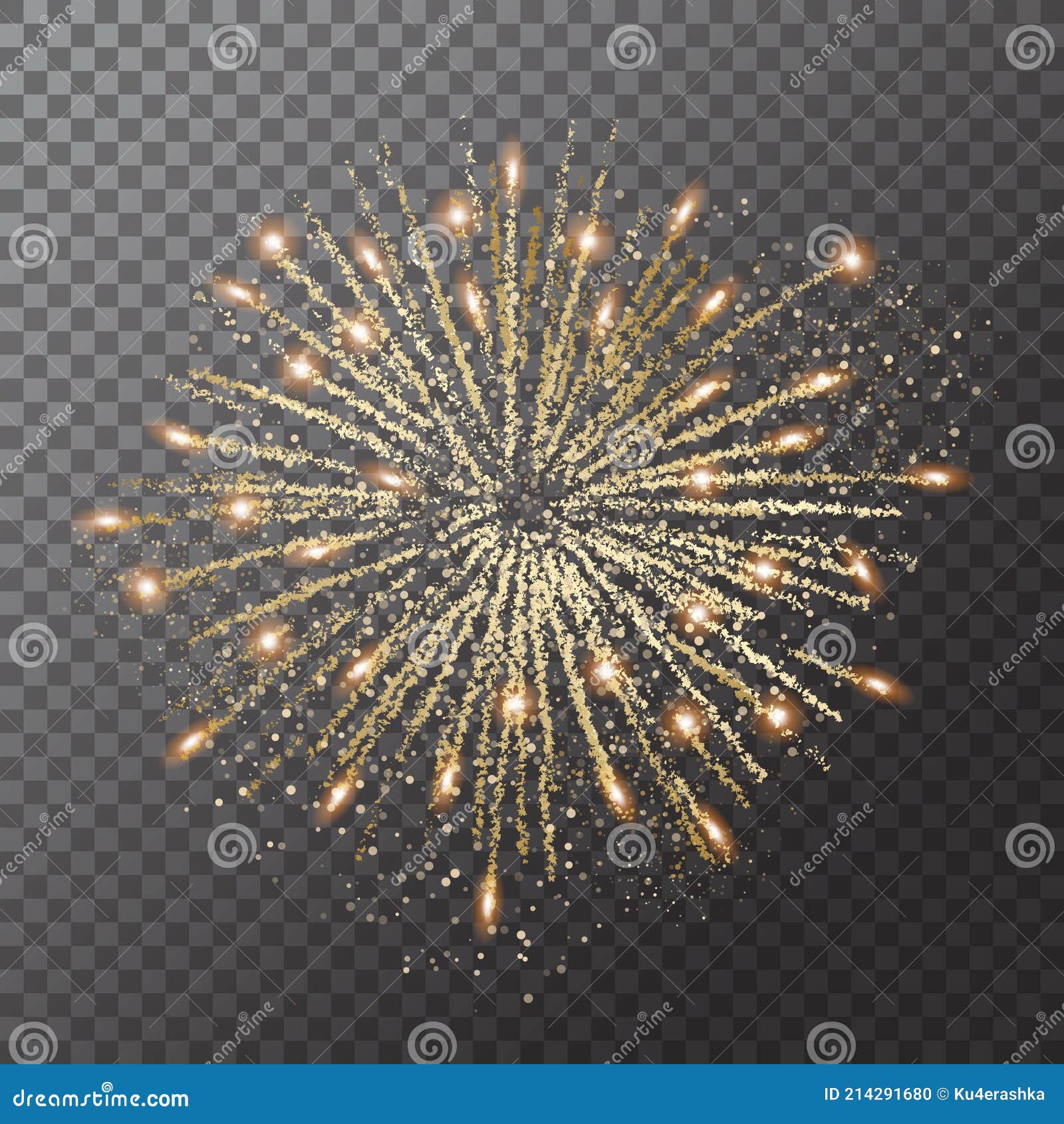 Firework Explosion in Night. Firecracker Rocket Bursting in Big ...