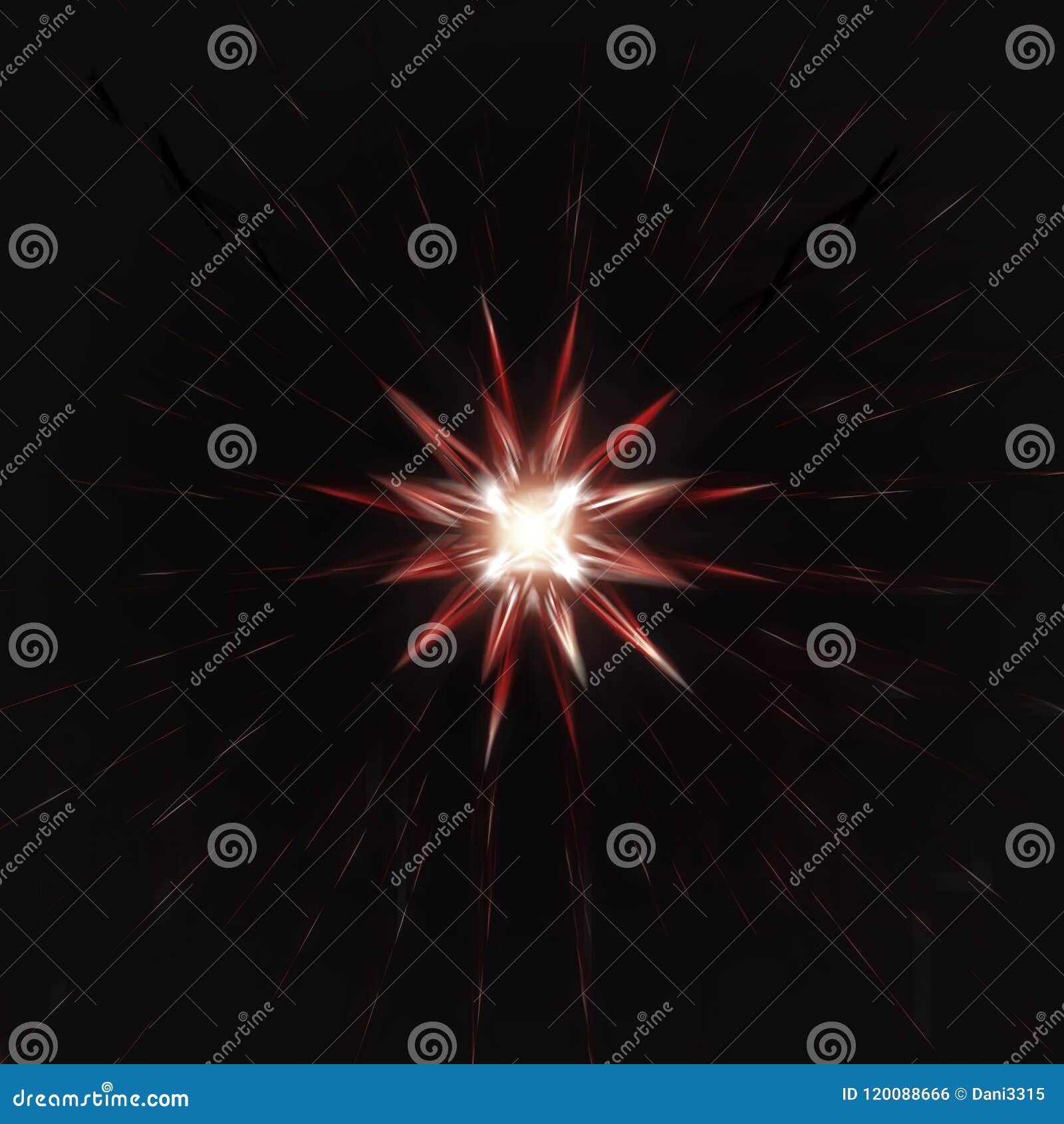 Firework Explosion, Star or Sunburst in Bright Light Rays, Stock ...