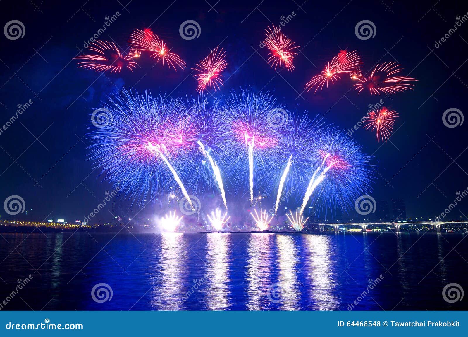 Firework Festival in Korea. Stock Photo - Image of busan, korea: 64468548