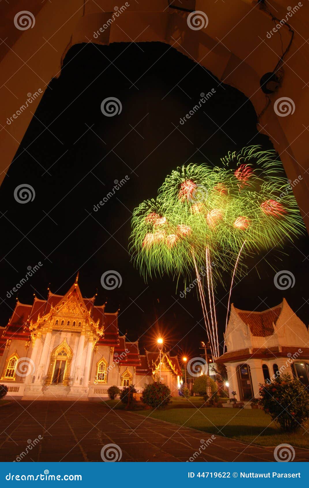 Firework and fire flower stock photo. Image of firework - 44719622