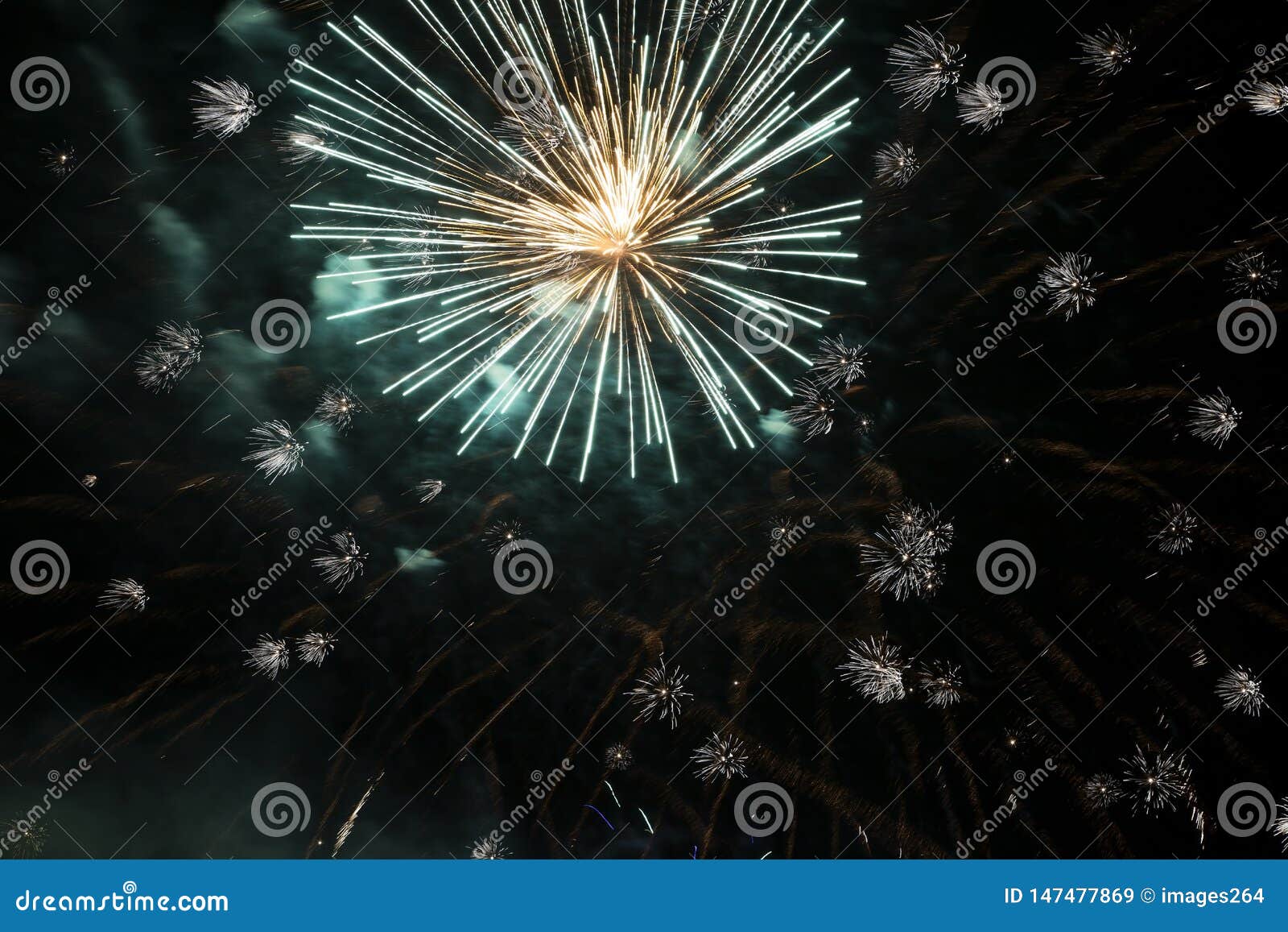 Firework stock image. Image of glimmer, dark, golden - 147477869