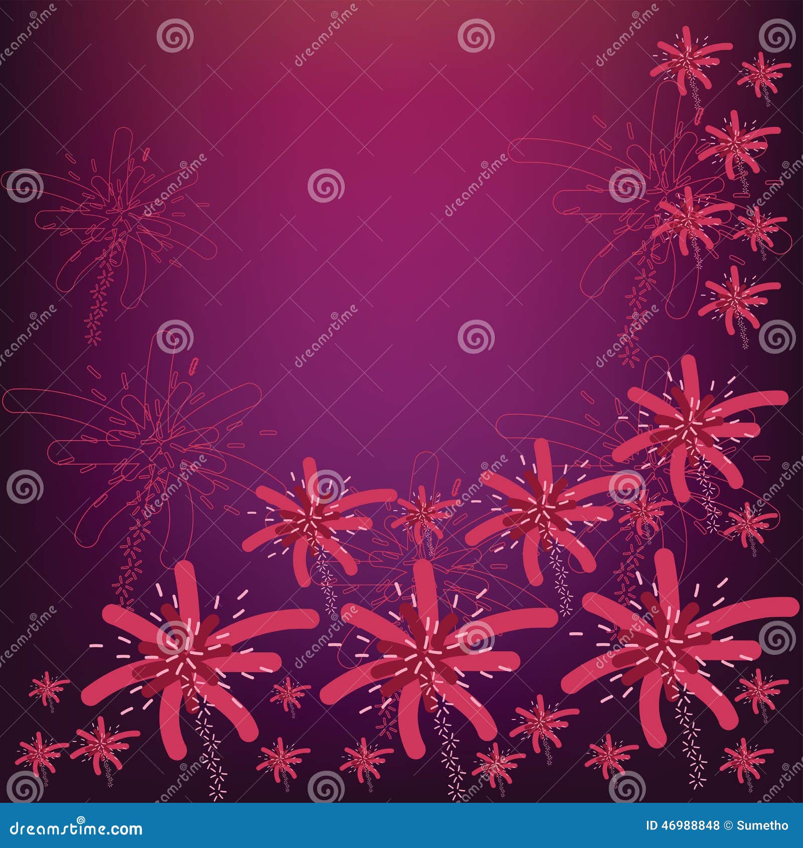 Firework Flower stock vector. Illustration of firework - 46988848