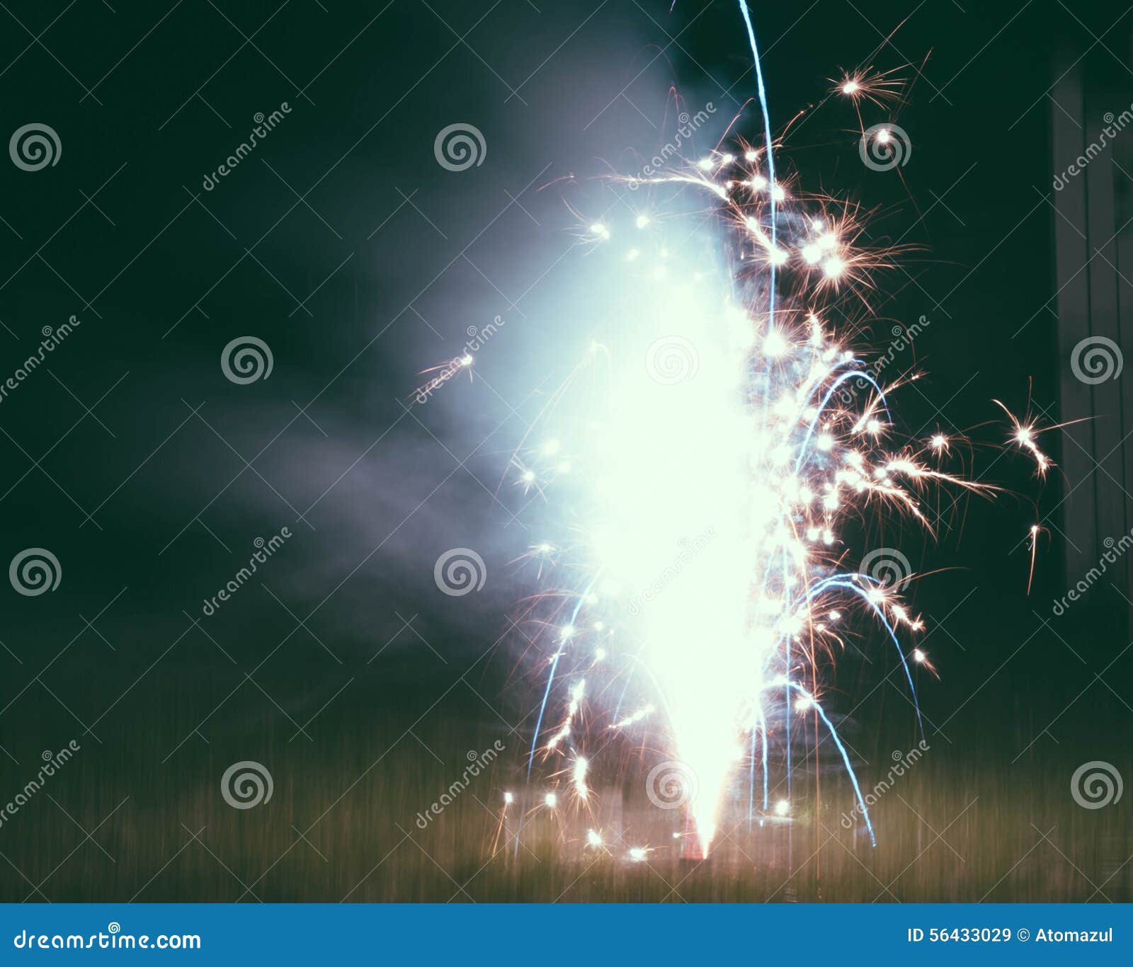 Firework Fountain Sparks stock image. Image of fire, canada - 56433029