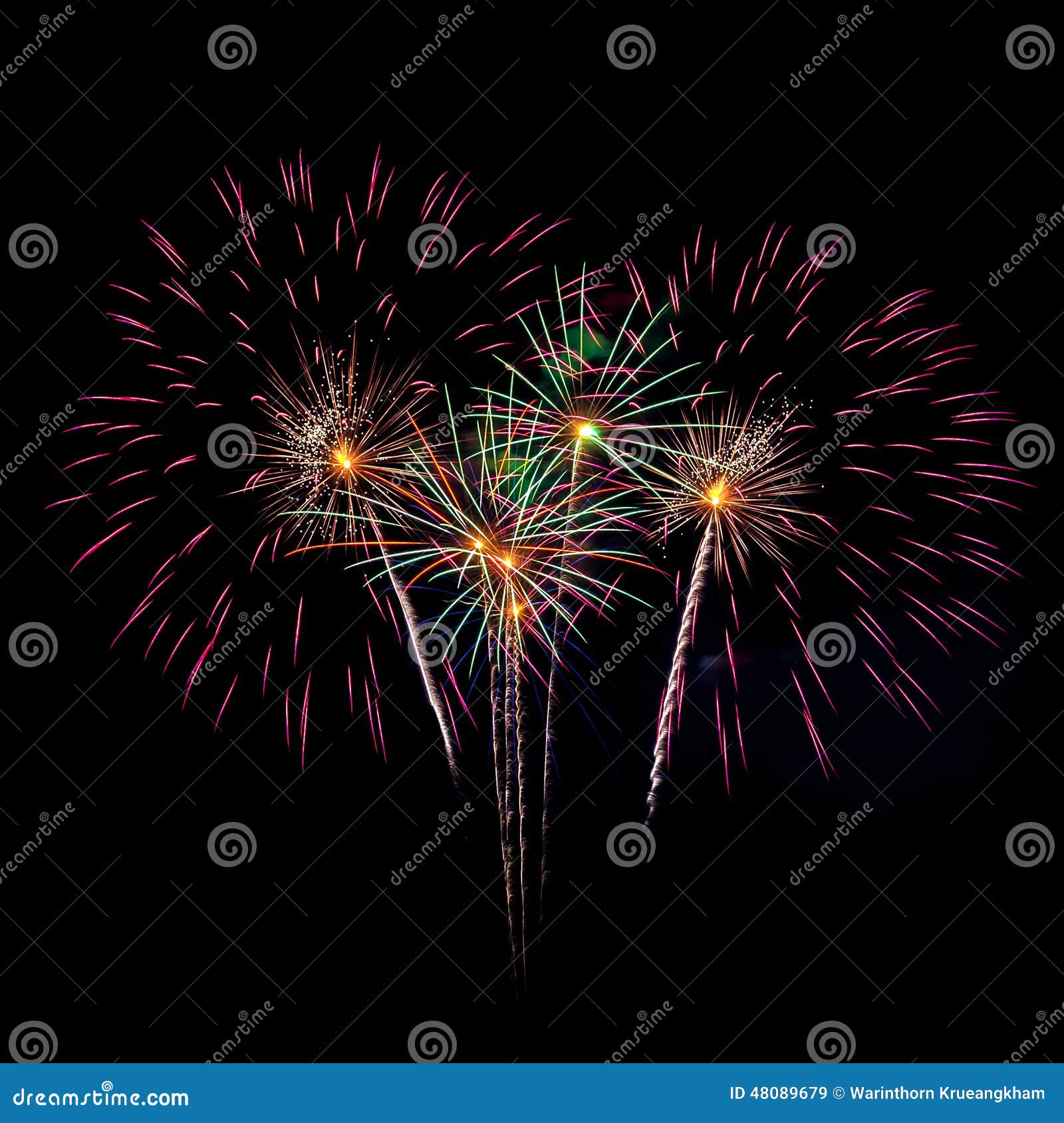 Firework stock image. Image of night, golden, background - 48089679