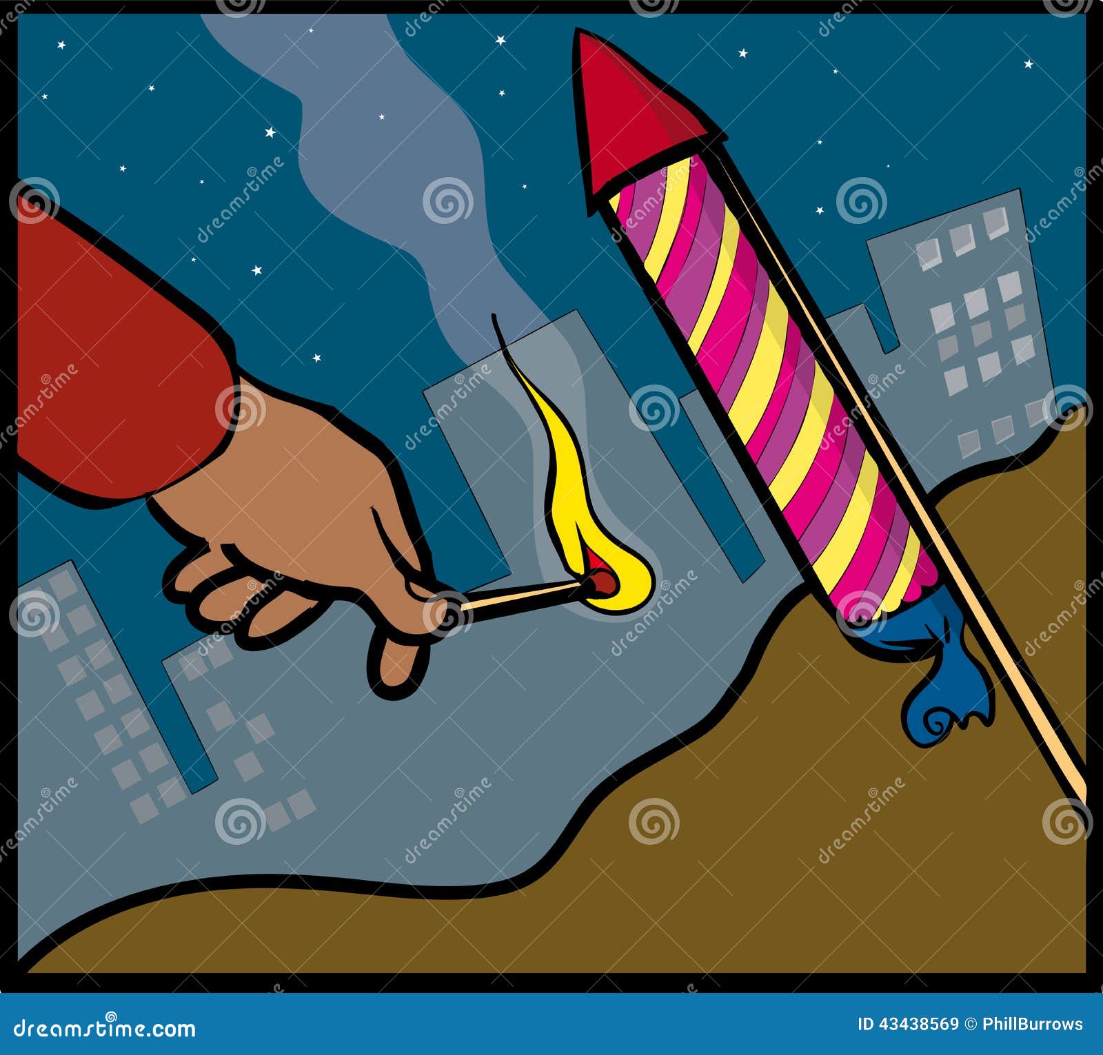 Firework stock vector. Illustration of gunpowder, celebration - 43438569