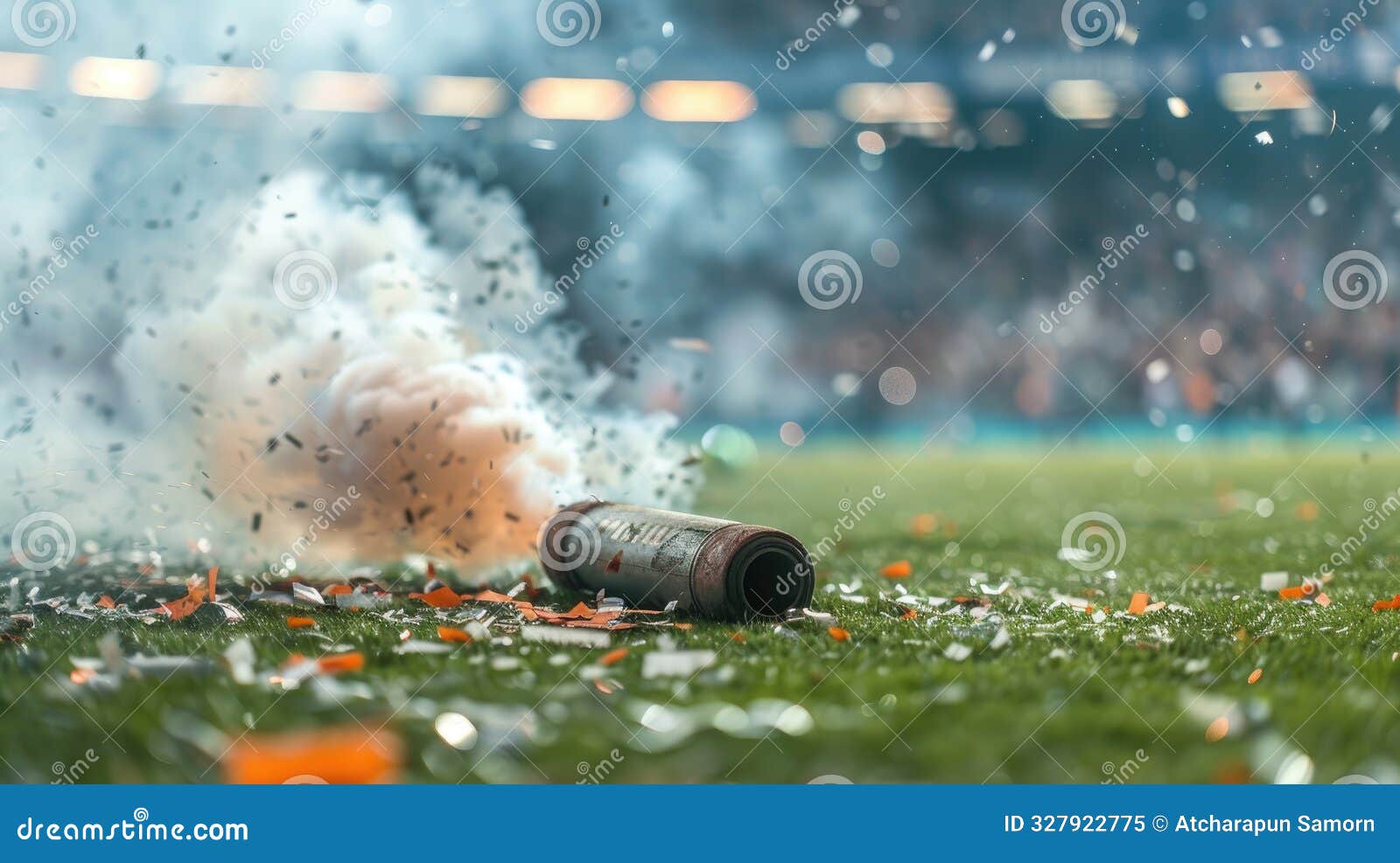 Firework Exploded During Lightning, Vector Cartoon Stick Figure ...