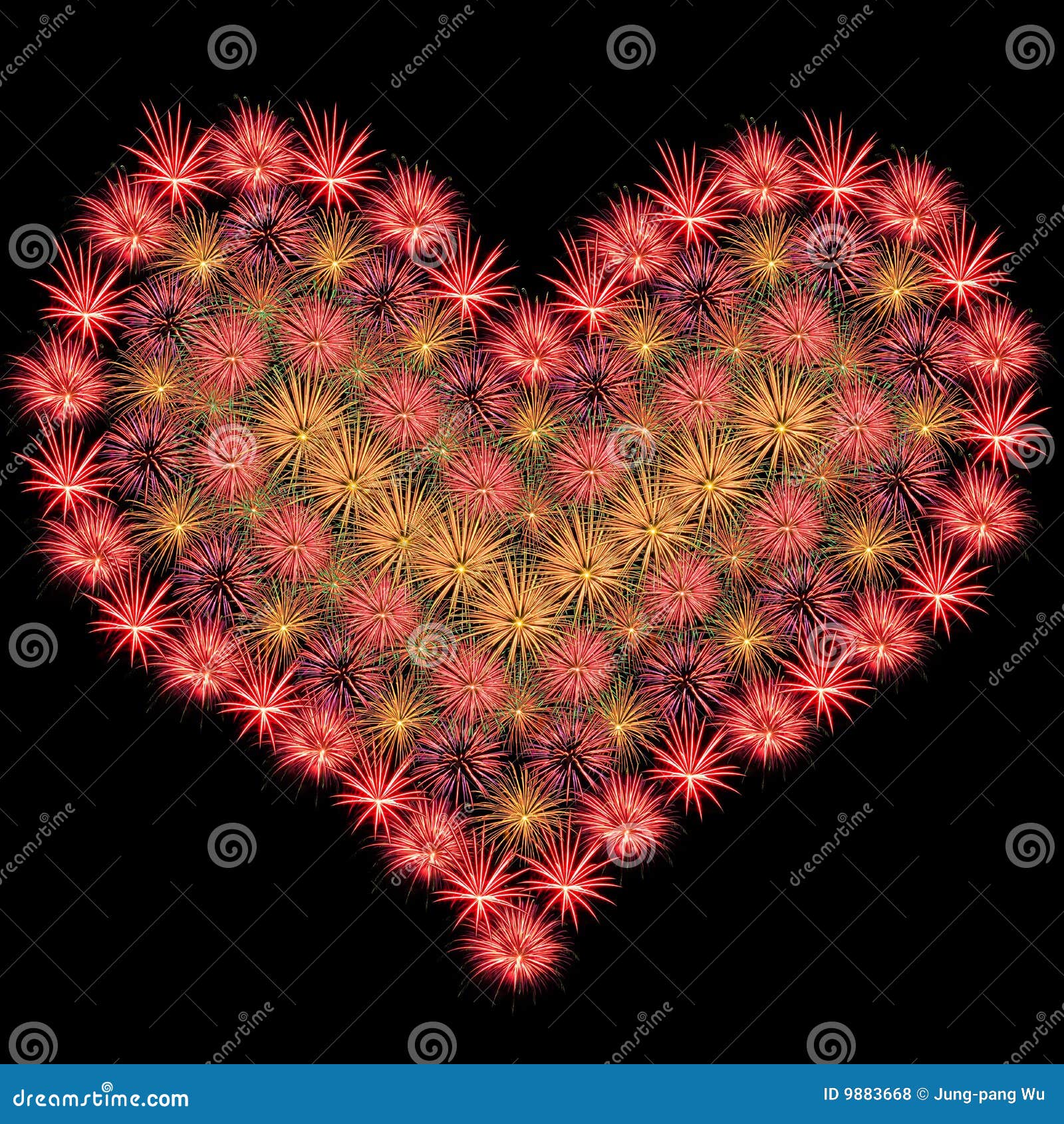 Firework Heart stock photo. Image of large, glowing, beautiful - 9883668