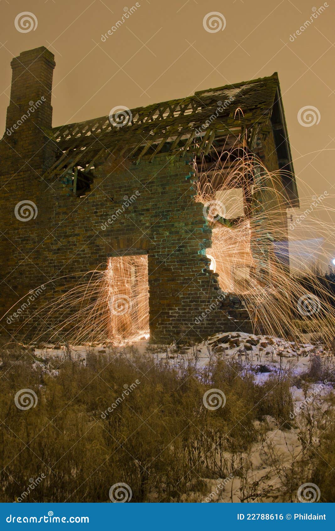 Firework house stock photo. Image of field, decay, countryside - 22788616