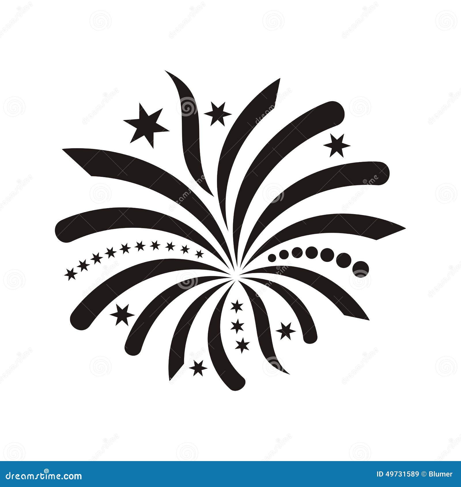 Firework icon stock vector. Illustration of line, abstract - 49731589