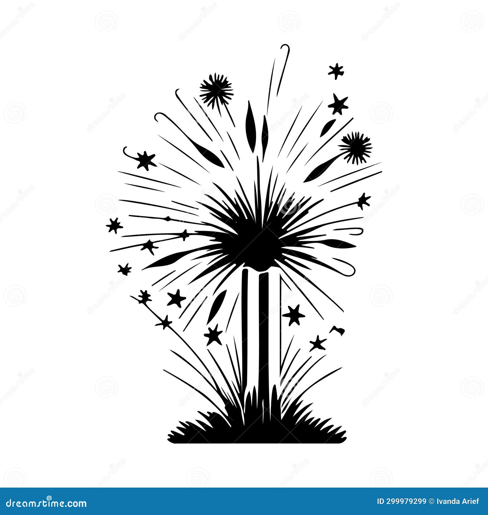 Firework Icon Hand Draw Black Colour Chinese Logo Symbol Perfect Stock ...