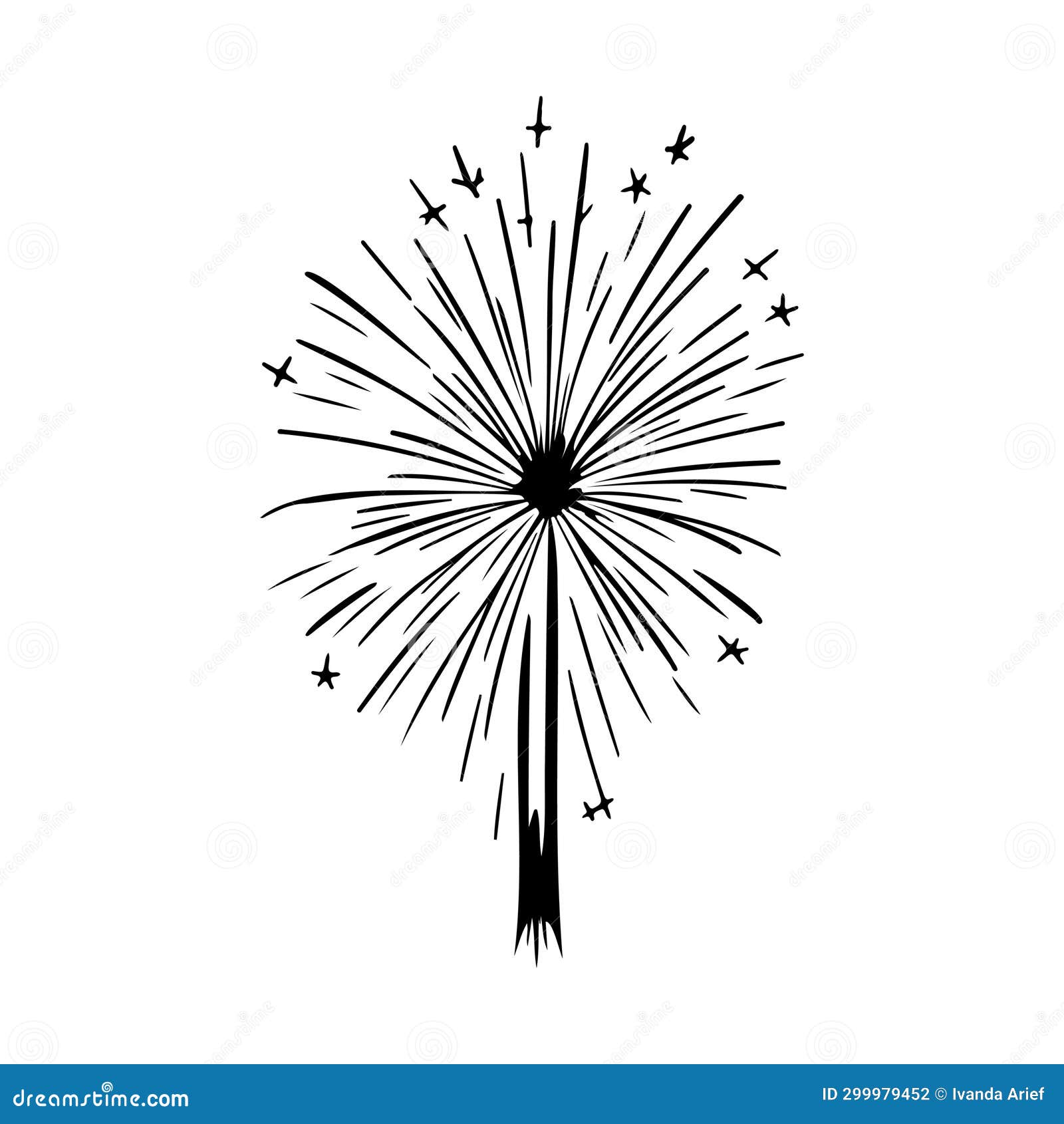 Firework Icon Hand Draw Black Colour Chinese Logo Symbol Perfect Stock ...
