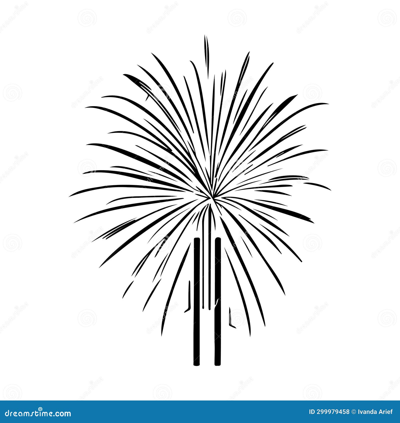 Firework Icon Hand Draw Black Colour Chinese Logo Symbol Perfect Stock ...