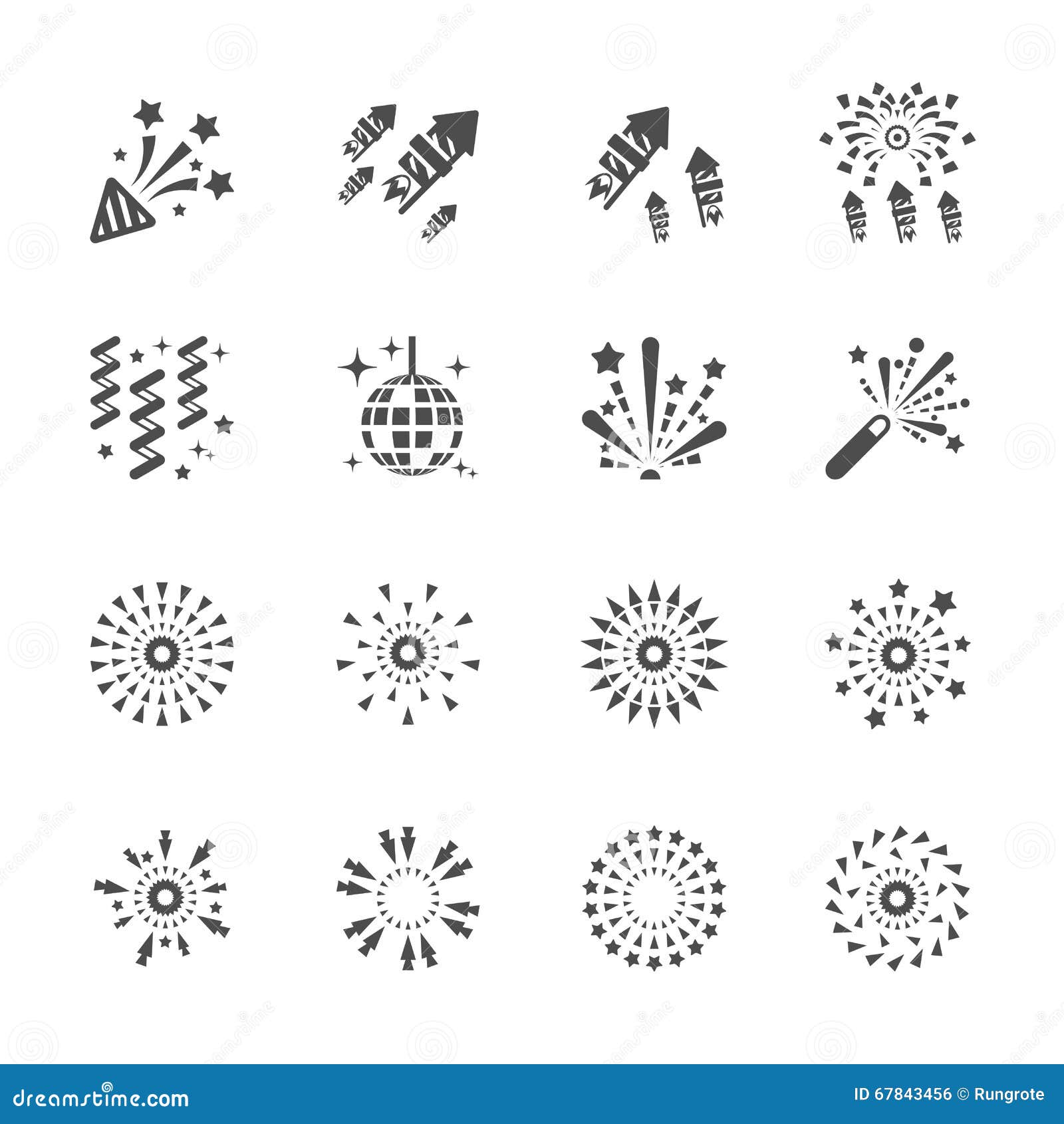 Firework Icon Set 9, Vector Eps10 Stock Vector - Illustration of ...