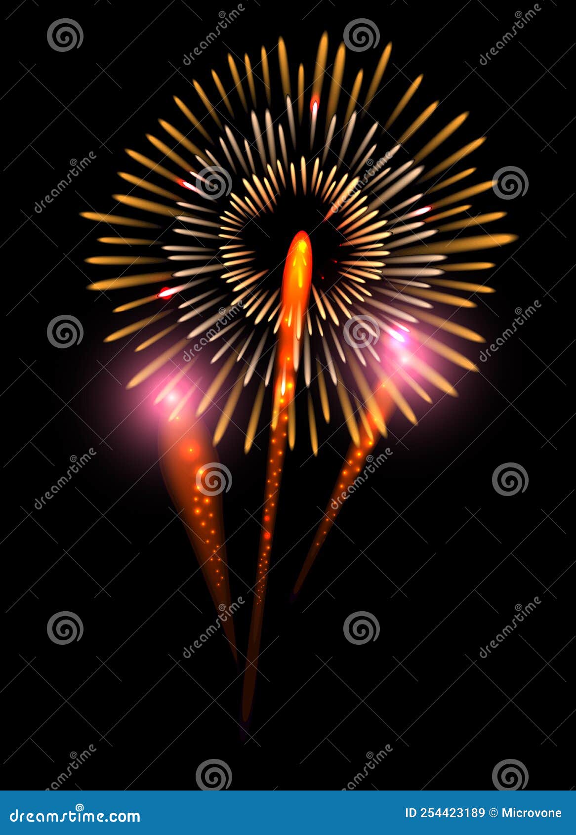 Firework Light Effect. Realistic Party Celebration Show Stock Vector ...