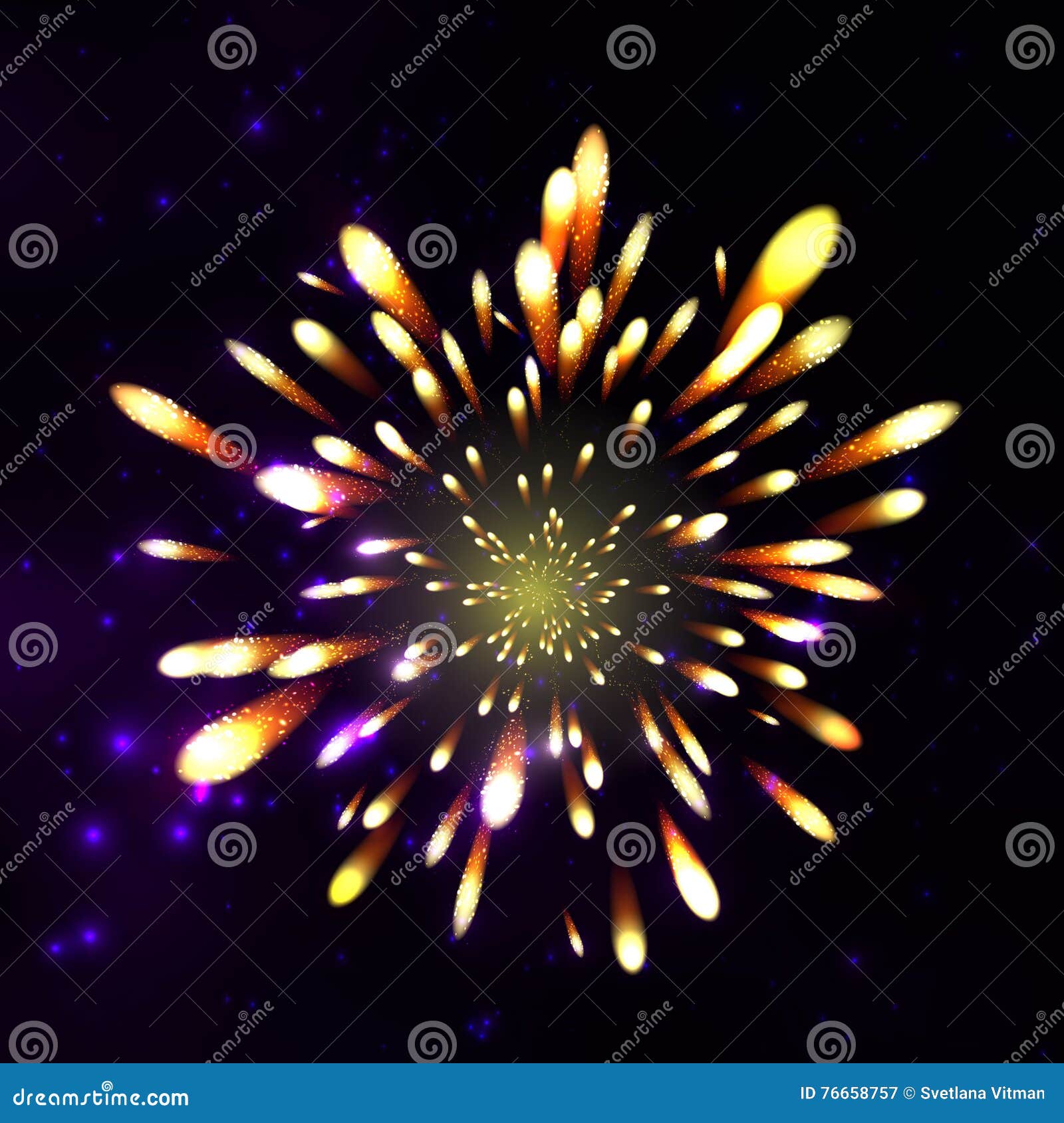 Firework, Light Effects Isolated and Grouped. Stock Vector ...