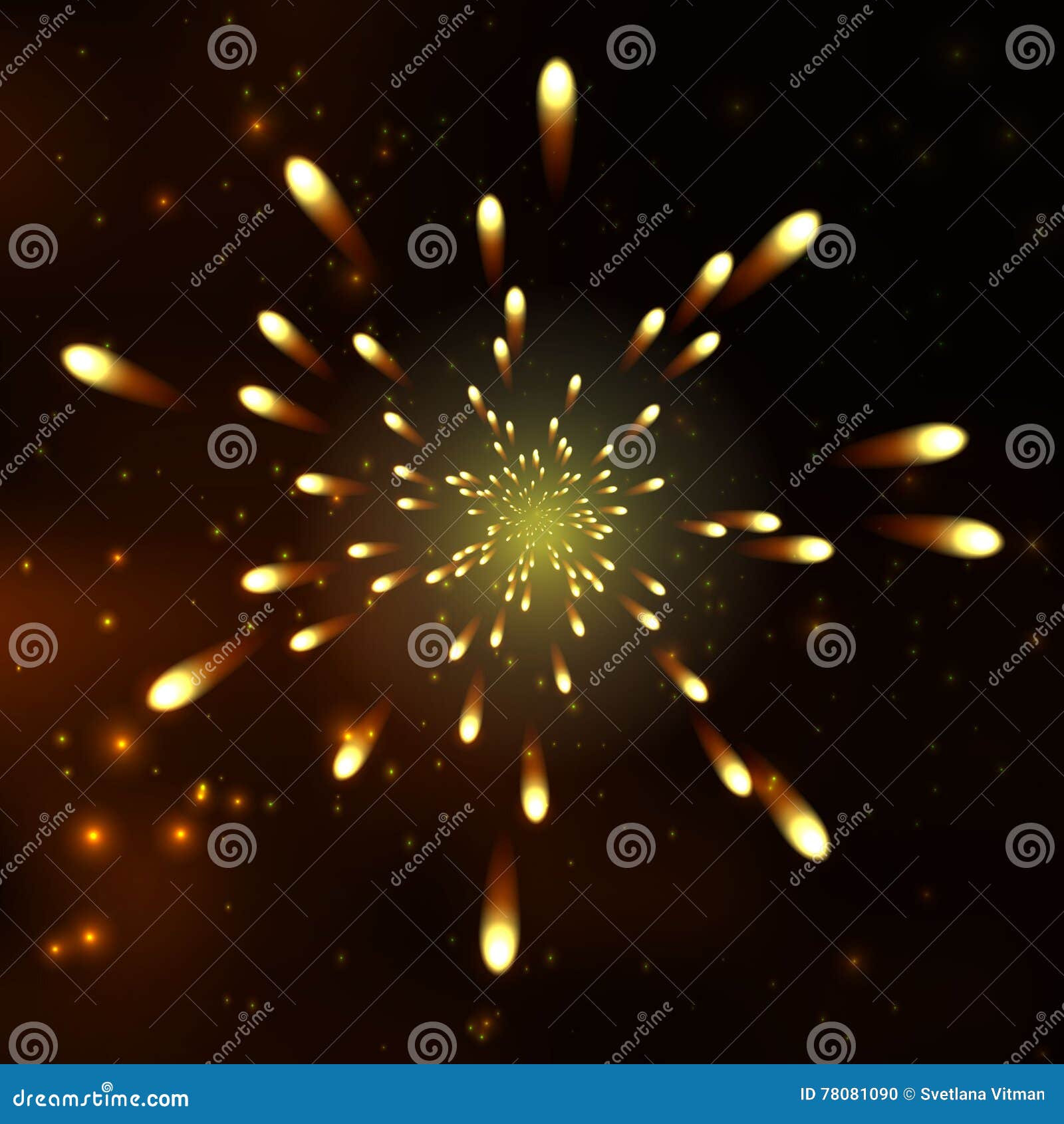 Firework, Light Effects Isolated and Grouped. Stock Vector ...