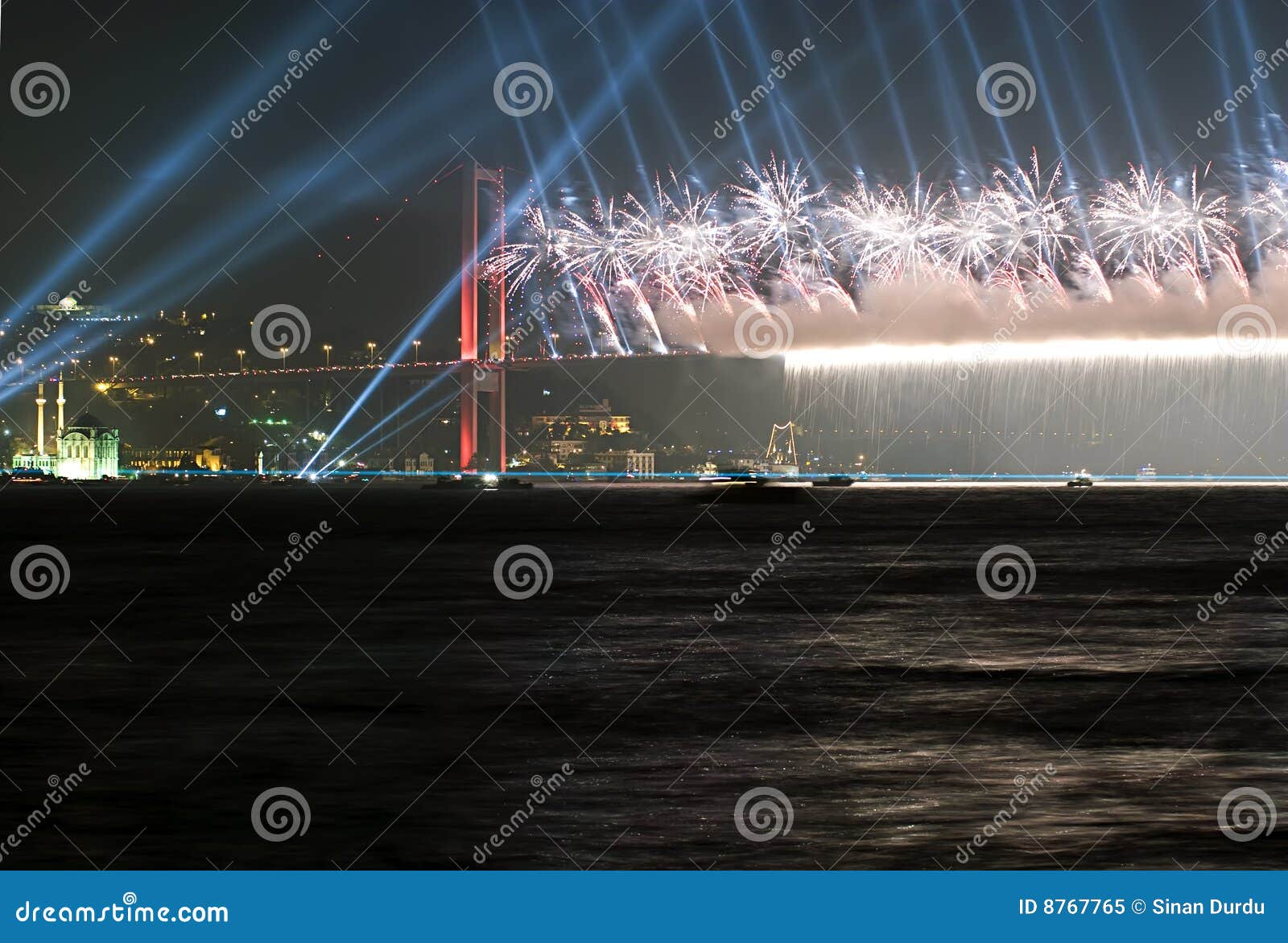 Firework and Light Show stock image. Image of night, festival - 8767765
