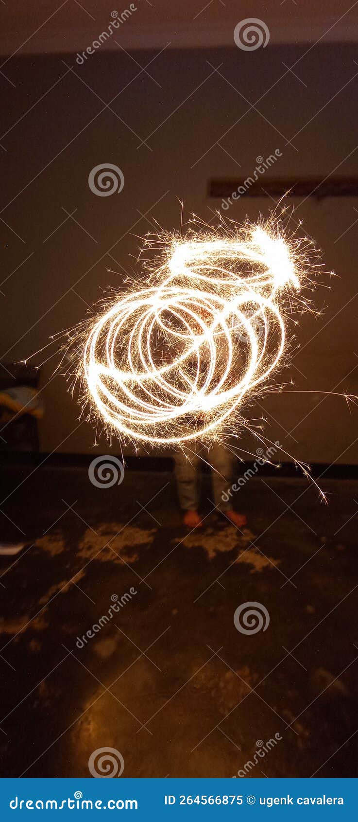 Firework Light Trail Night Schene Stock Image - Image of recreation ...