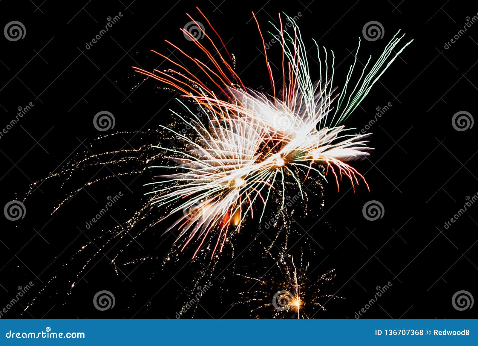 Firework Light Trails stock photo. Image of explode - 136707368