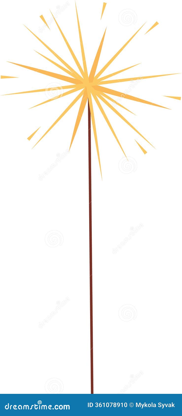 Firework Lighting Stick stock illustration. Illustration of happy ...