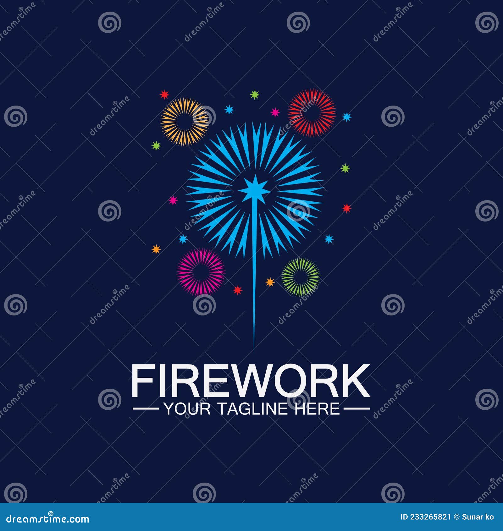 Firework Logo Inspiration. Firework Logo Concept Vector | CartoonDealer ...