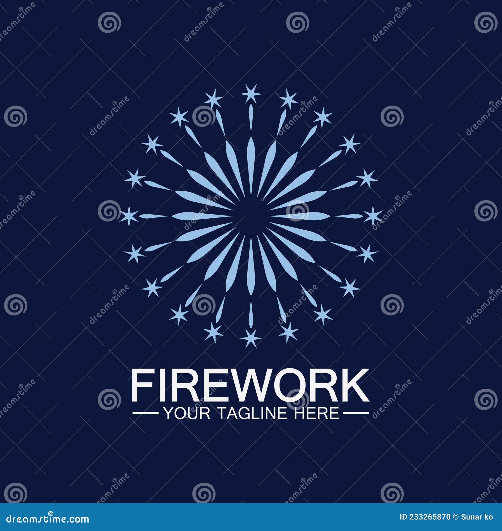 Firework Logo Design Vector Template Stock Vector - Illustration of ...