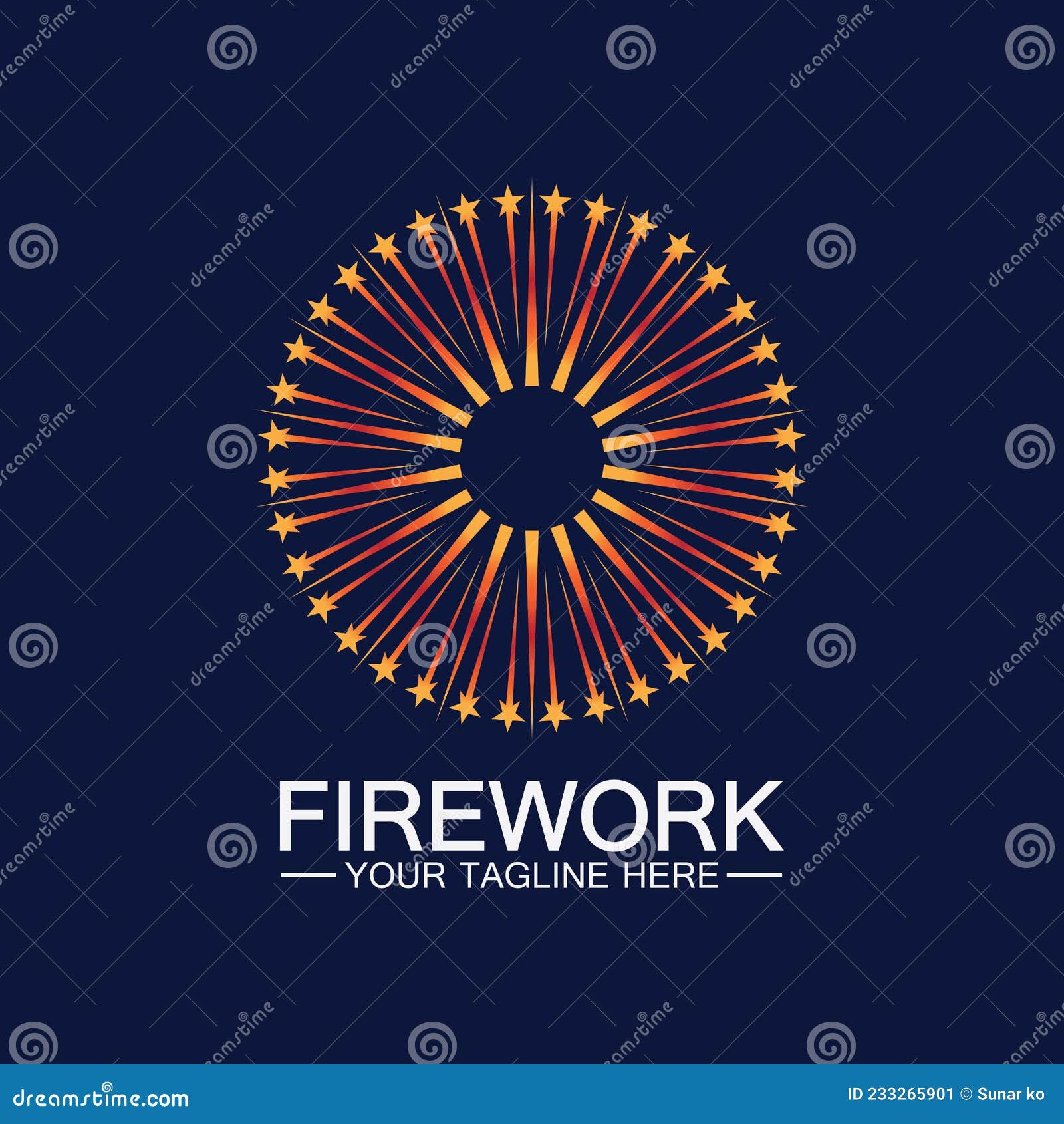 Firework Logo Design Vector Template Stock Vector - Illustration of ...