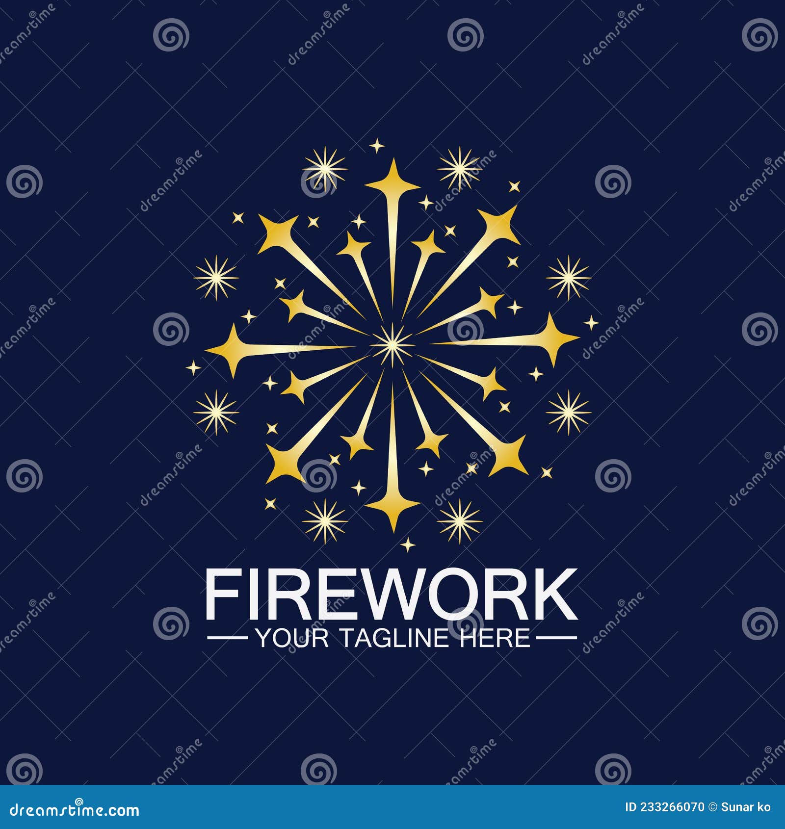 Firework Logo Design Vector Template Stock Vector - Illustration of ...