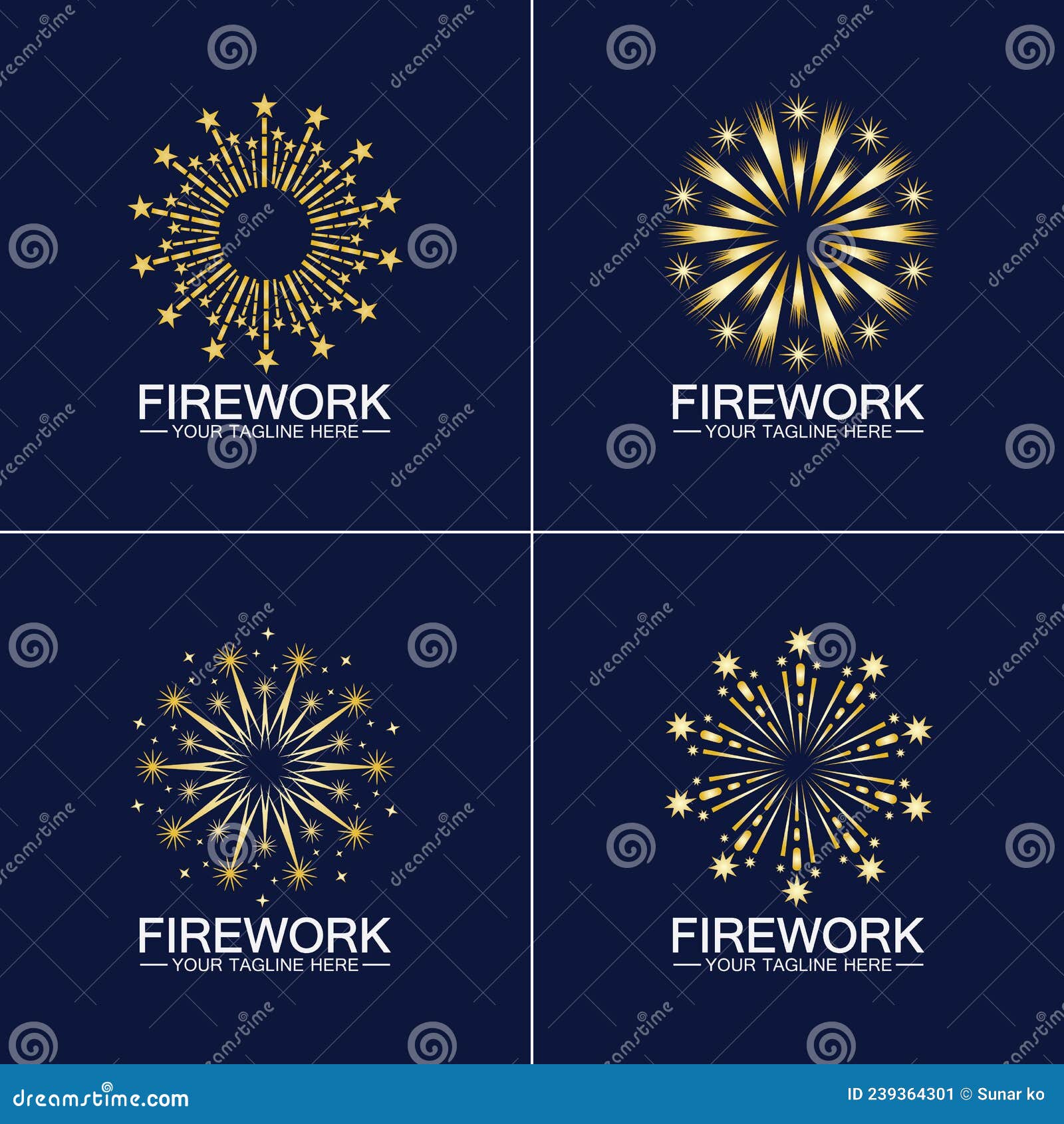 Firework Logo Design Vector Template Stock Vector - Illustration of ...