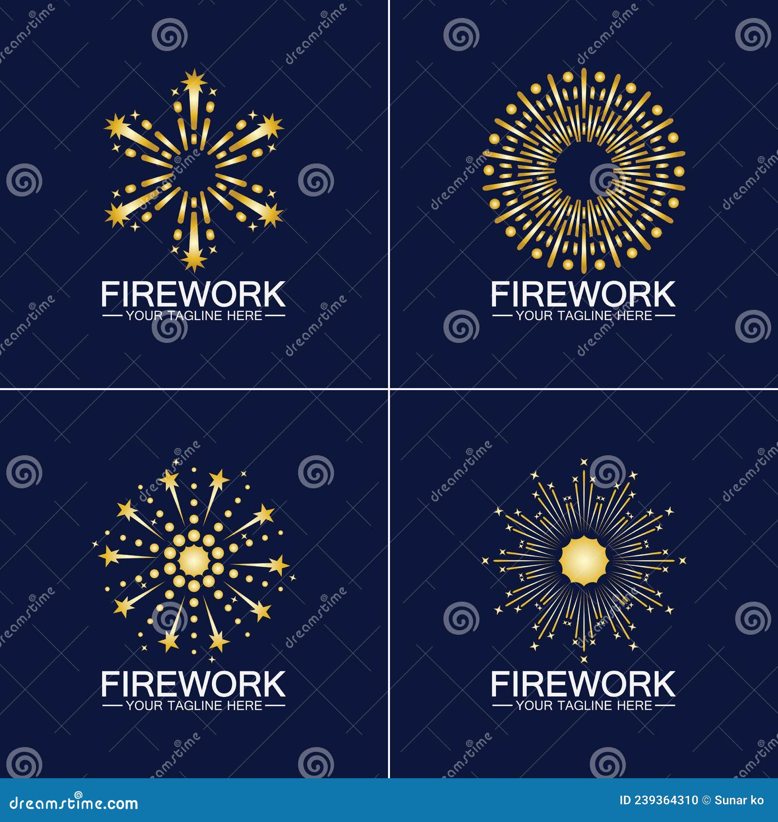 Firework Logo Design Vector Template Stock Vector - Illustration of ...