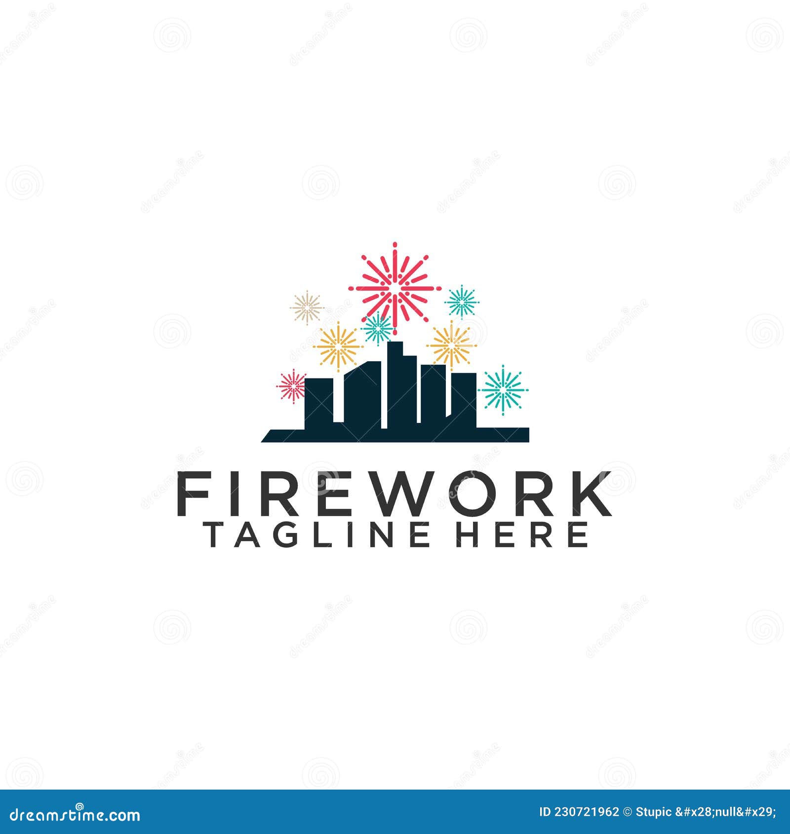 Firework Logo Inspiration. Firework Logo Concept Vector | CartoonDealer ...