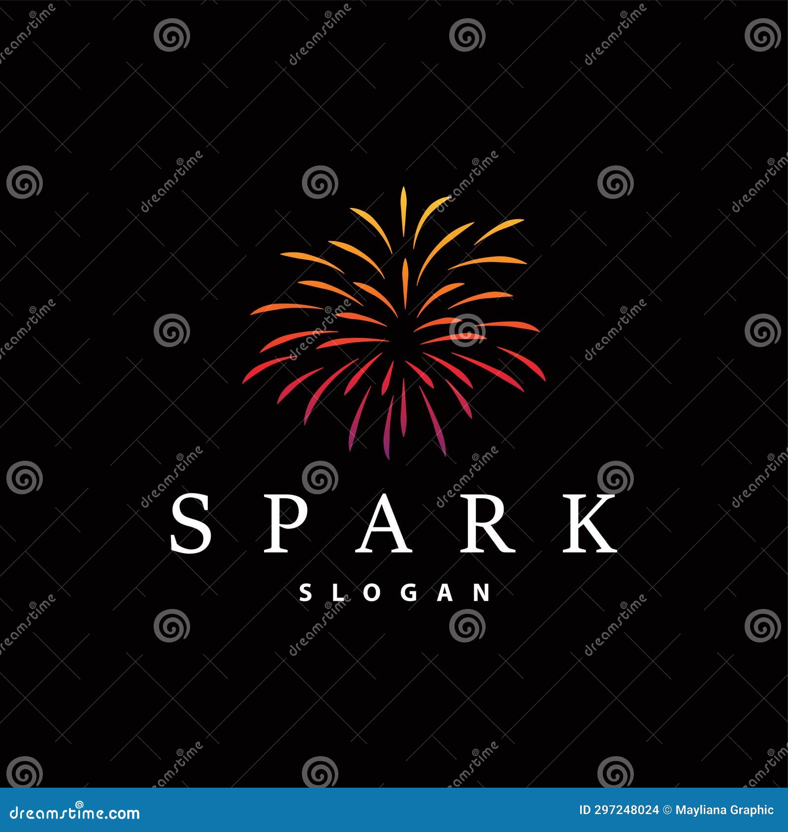 Firework Logo, Modern Abstract Design Simple Colorful Spark, Vector ...