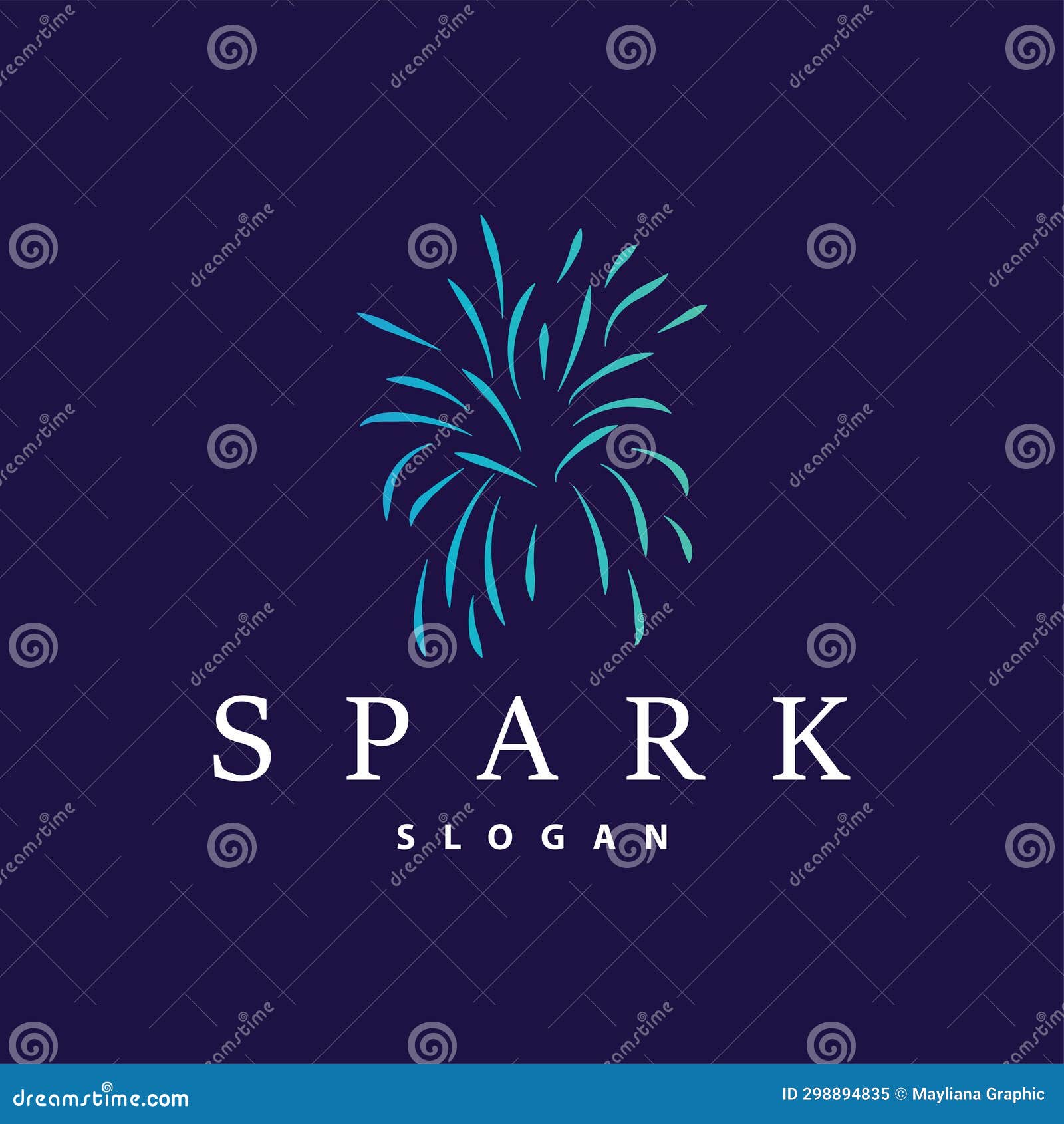Firework Logo, Modern Abstract Design Simple Colorful Spark, Vector ...