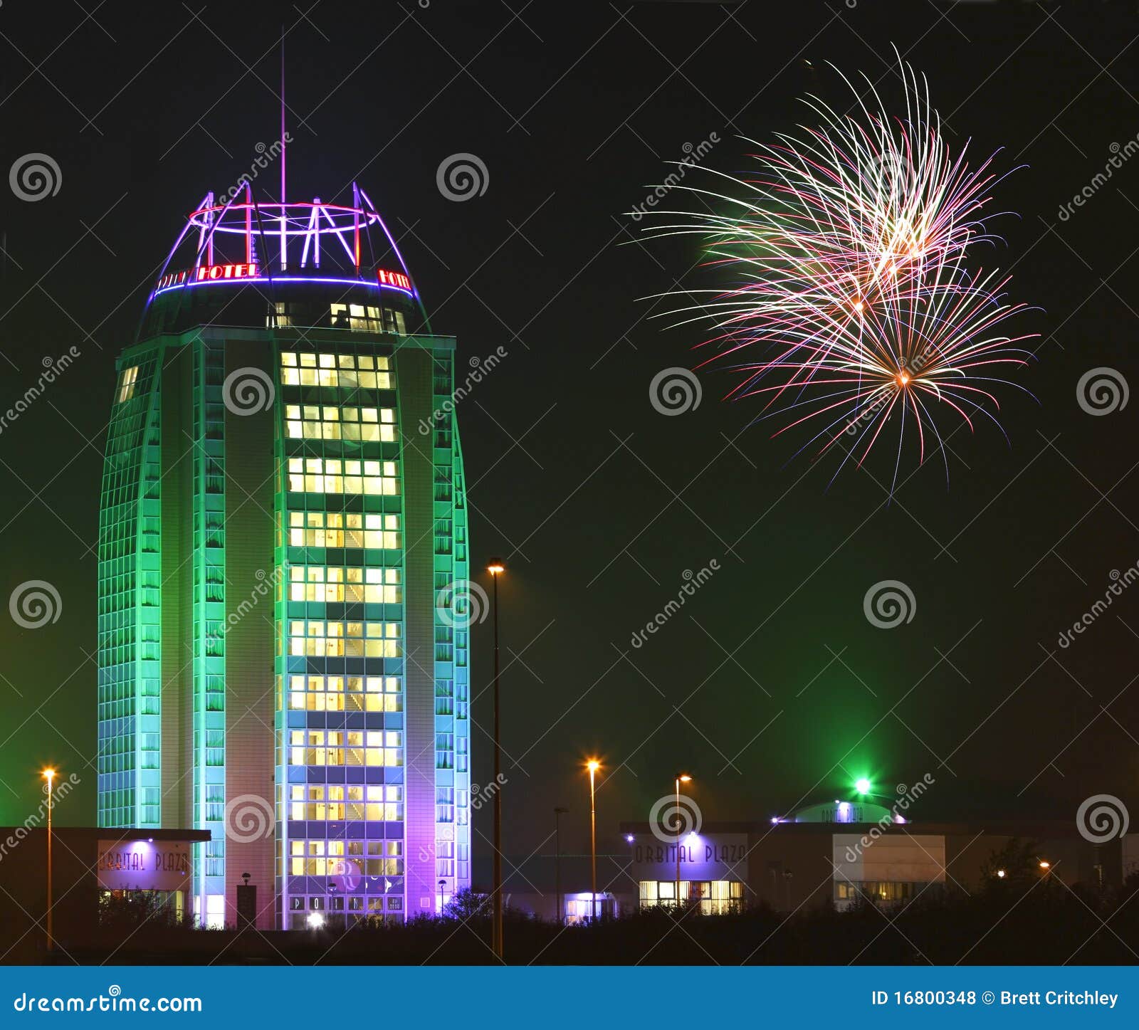 Firework an Modern Building Editorial Stock Photo - Image of travel ...