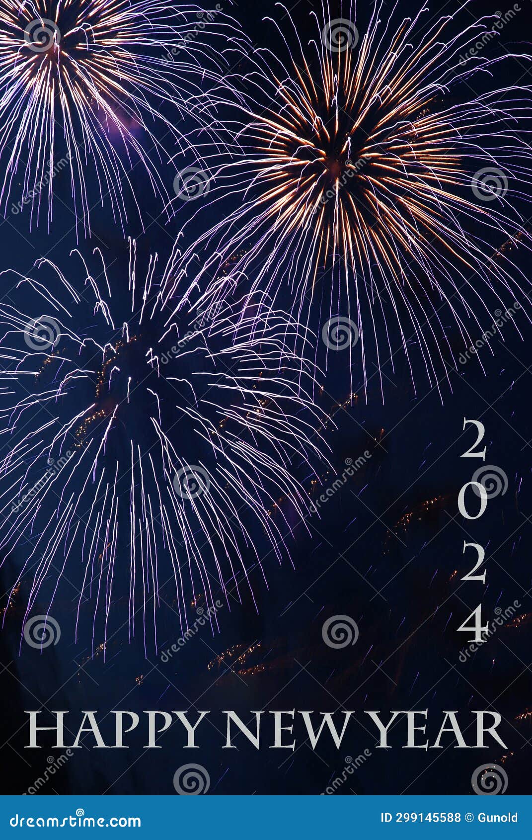 Firework on new years eve stock photo. Image of celebration - 299145588