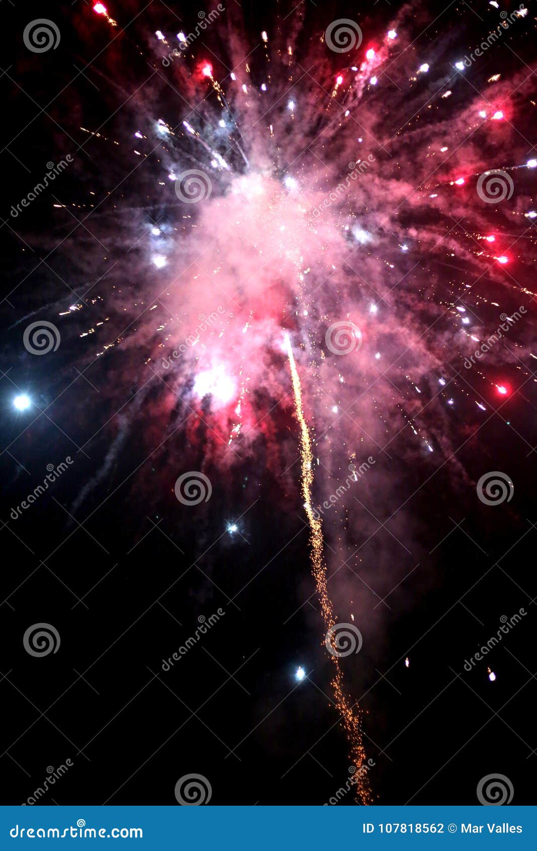 Firework red explosion stock photo. Image of party, traditions - 107818562